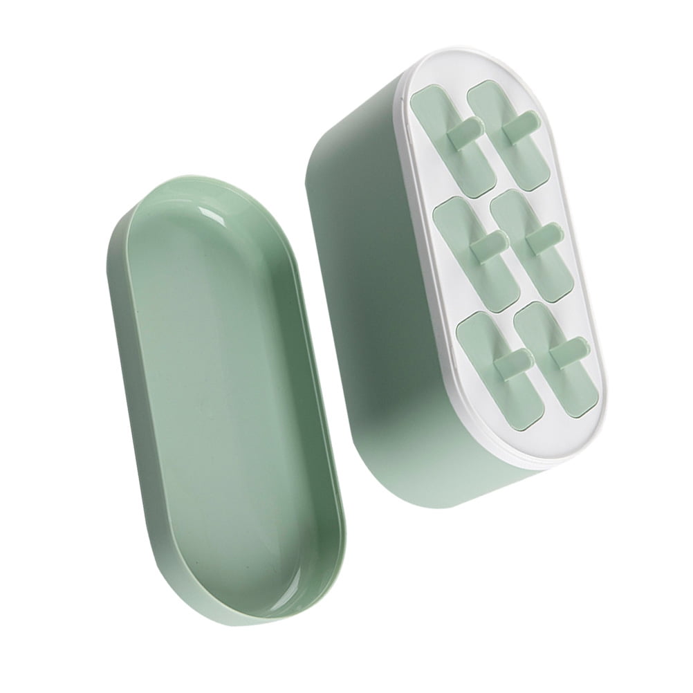 FUEENIRVA Green PP Ice Cream Mold 6 Grid Popsicle Maker Safe for DIY ...