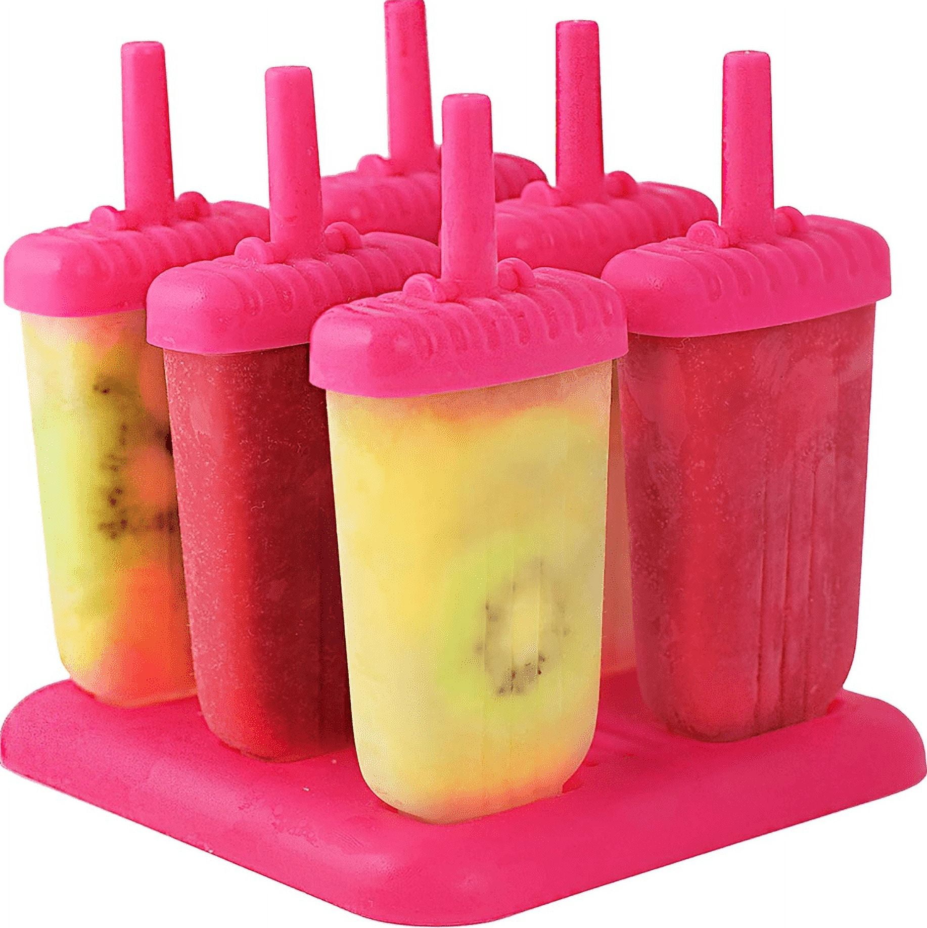 Popsicle Molds Set - 6 Pack Popsicle Makers Reusable Ice Popsicle Molds ...