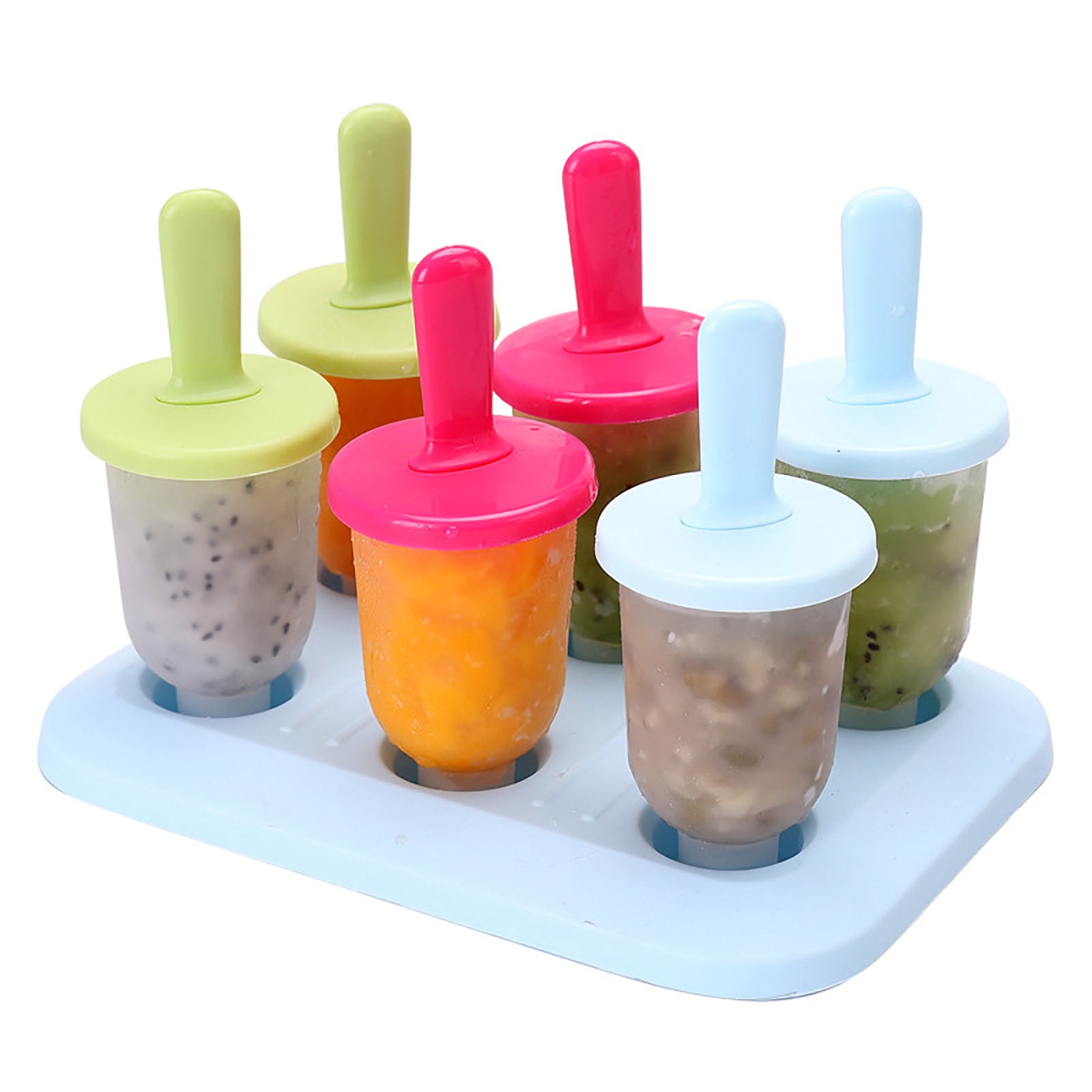 Molds Set 6 Pieces Ice Maker-BPA Free,Easy-Release Ice Pop Molds ...