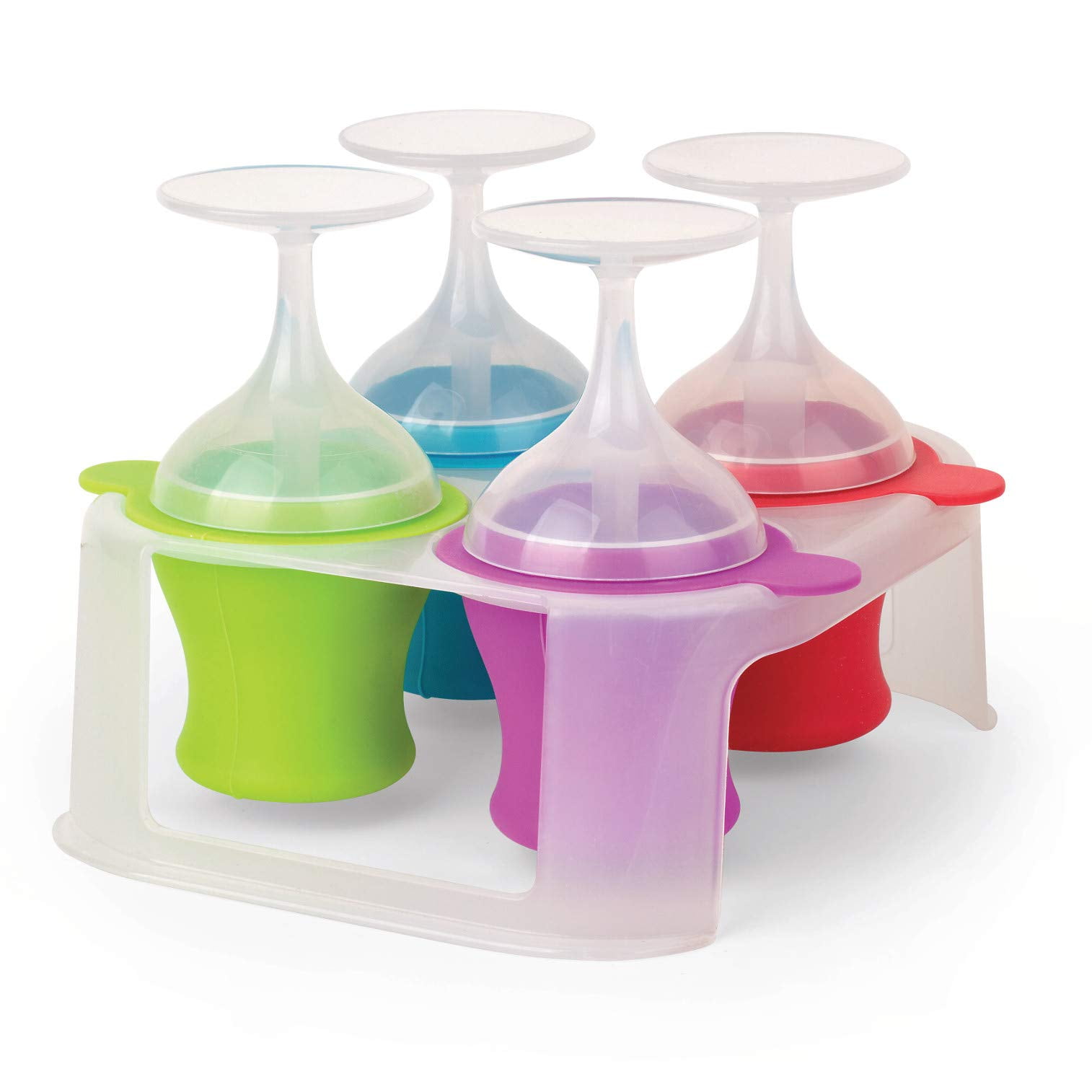 Popsicle Molds Silicone 4 Piece Set for Your Kids - BPA Free Popsicle ...