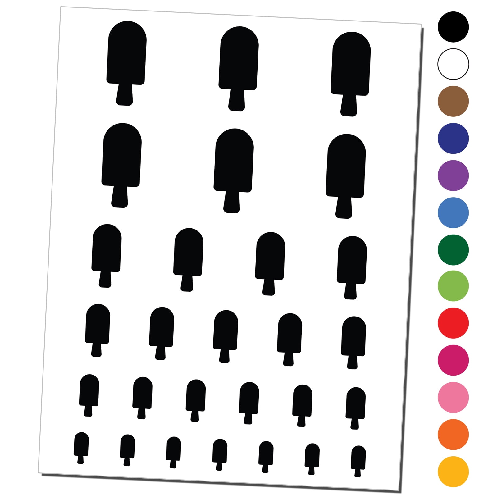 Popsicle Pop Water Resistant Temporary Tattoo Set Fake Body Art ...