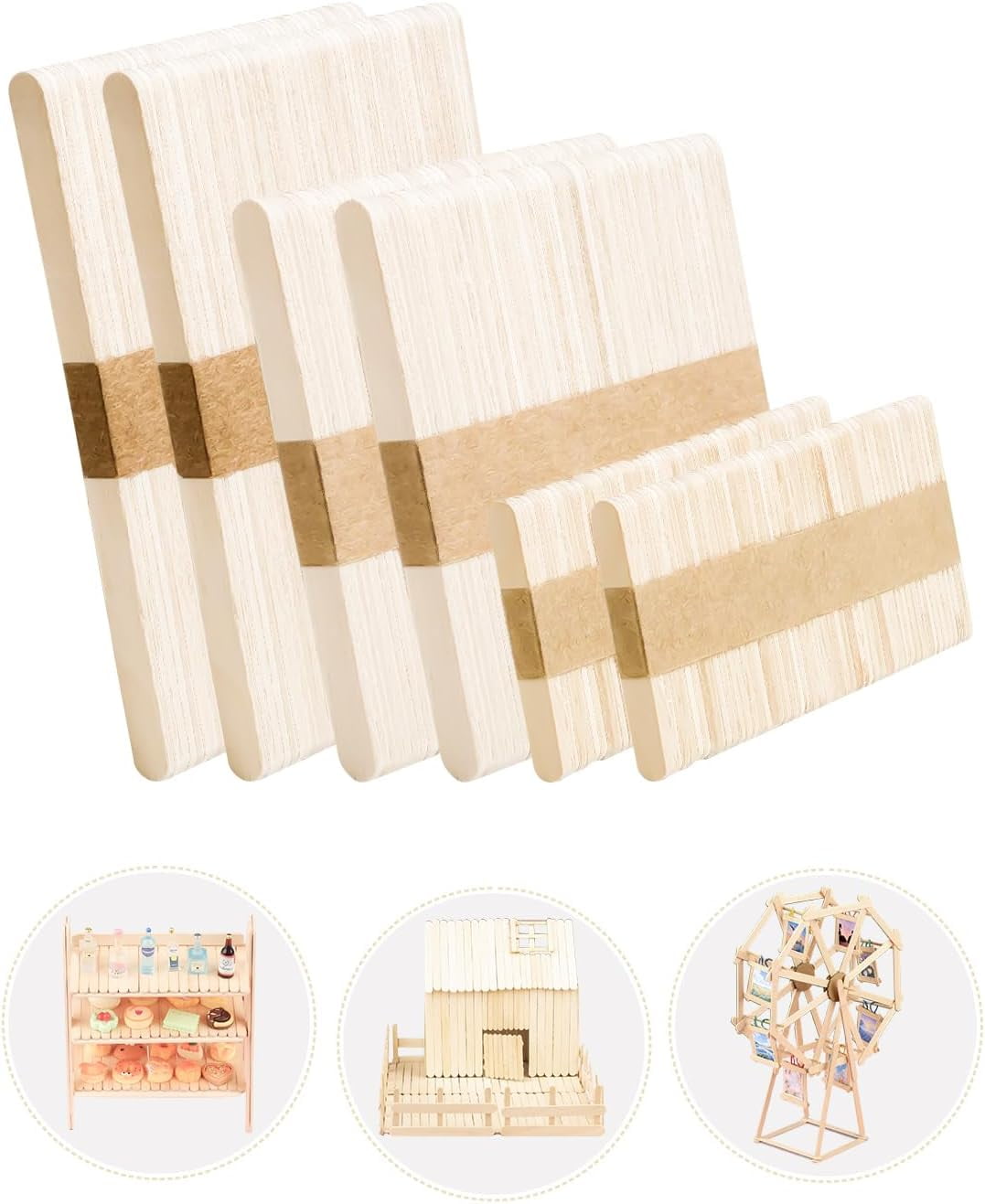 Popsicle Sticks for Crafts Ice Cream Sticks Craft Sticks Bulk 300 Pcs ...