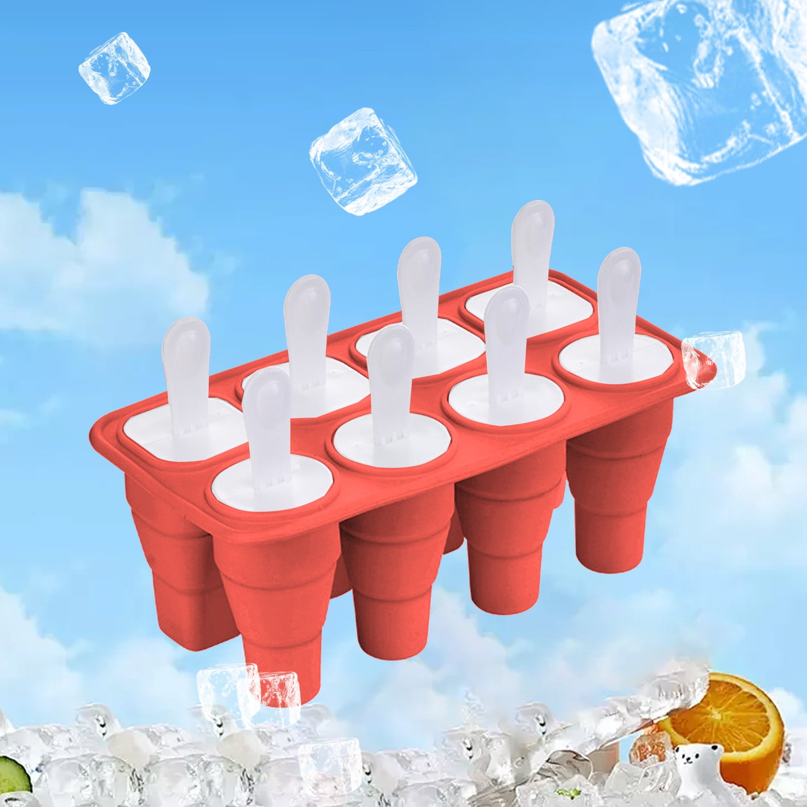 Popsicles Molds Ice Molds Easy Release Ice Cream Reusable Popsicle ...