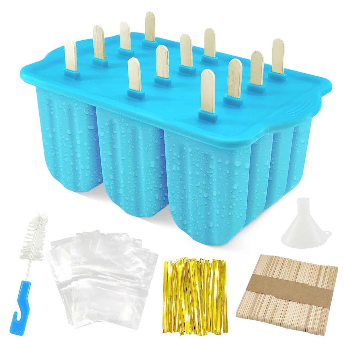 Popsicles Molds Silicone Popsicle Maker Homemade Ice Pop Mold Ice Pop ...