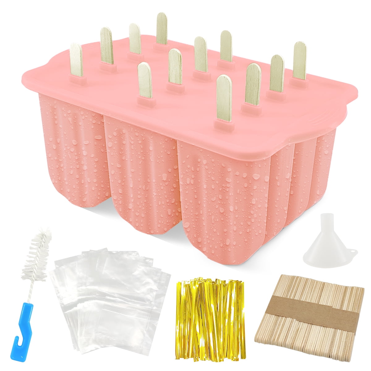 Popsicles Molds Silicone Popsicle Maker Homemade Ice Pop Mold Ice Pop ...