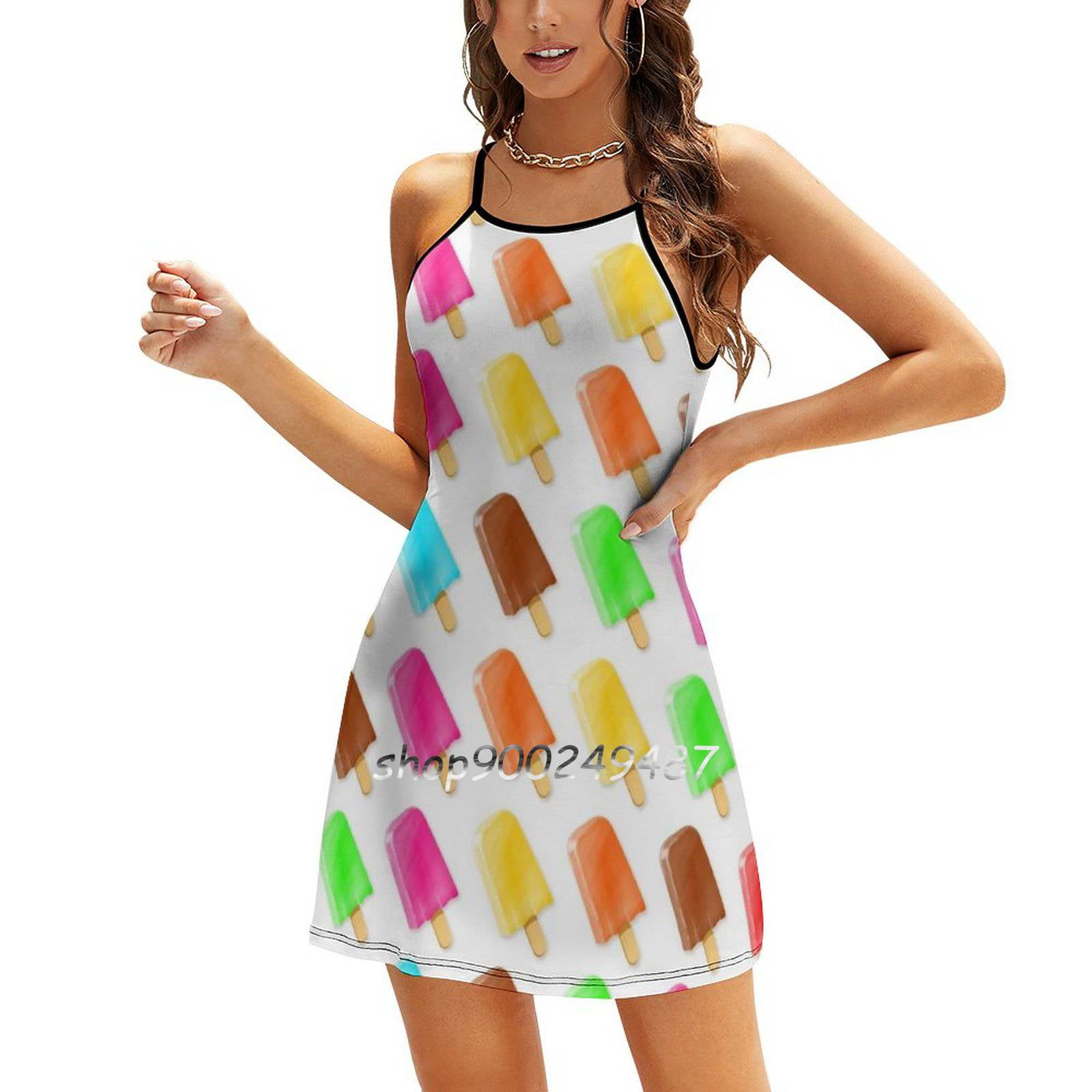 Popsicles Square Neck Dress New Plus Size Elegant Women Waist Tight ...