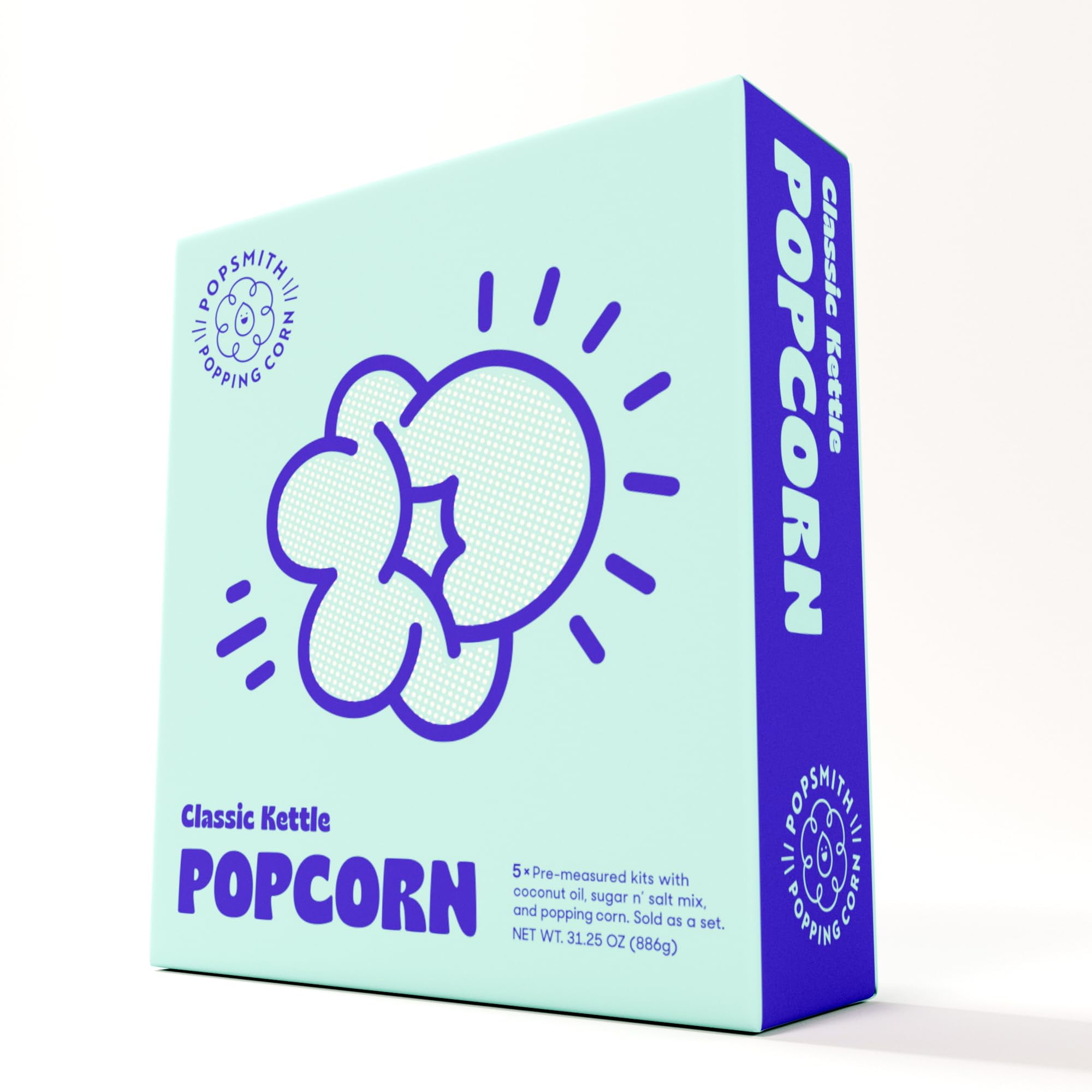 Popsmith Popcorn Pre-Measured Popcorn YYF14 Kits - Five 4-oz Classic ...
