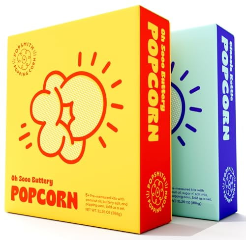 Popsmith Pre-Measured Popcorn Making Kits Variety Pack - Pack of 10 4oz ...