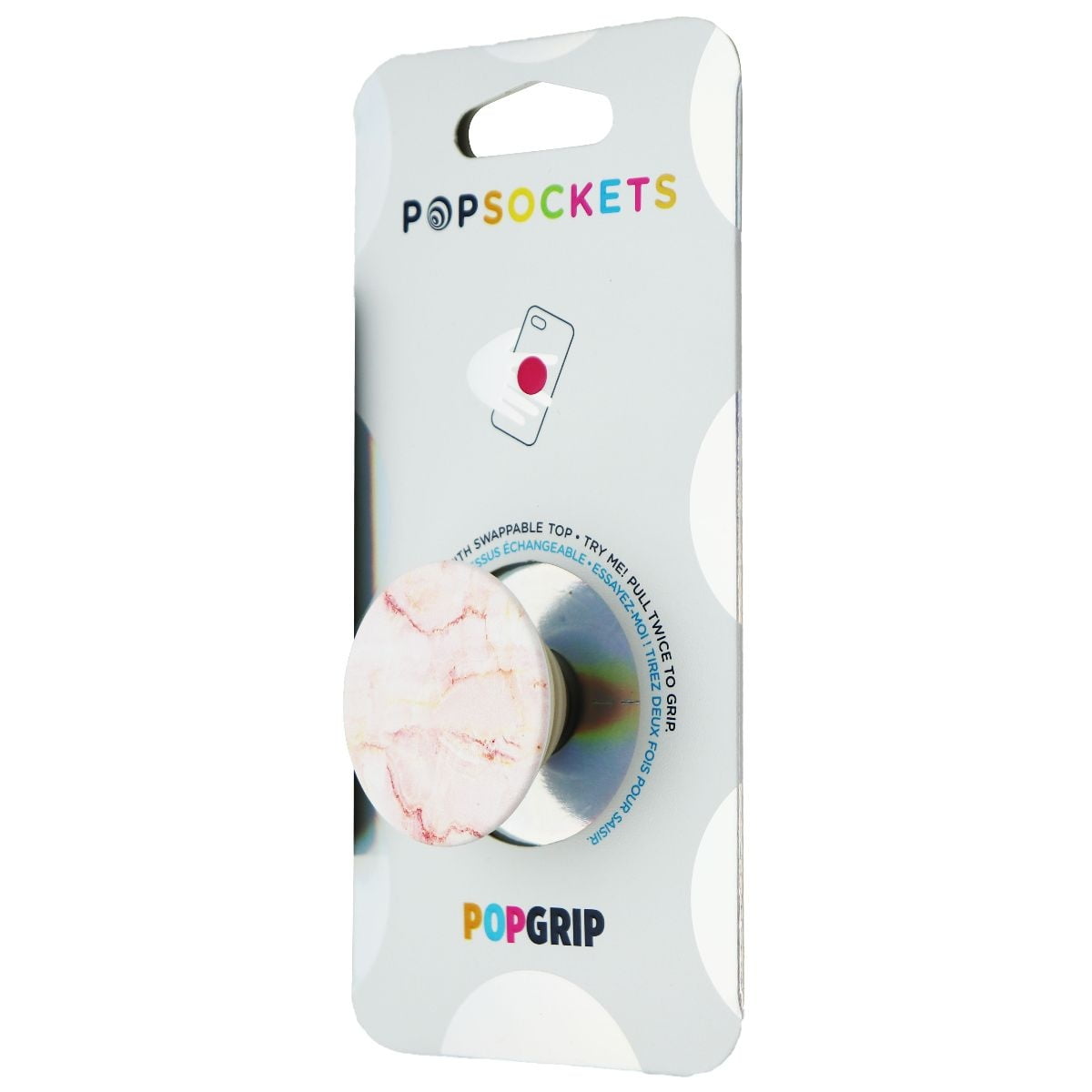Popsockets Grip with Swappable Top for Cell Phones, PopGrip Rose Marble ...