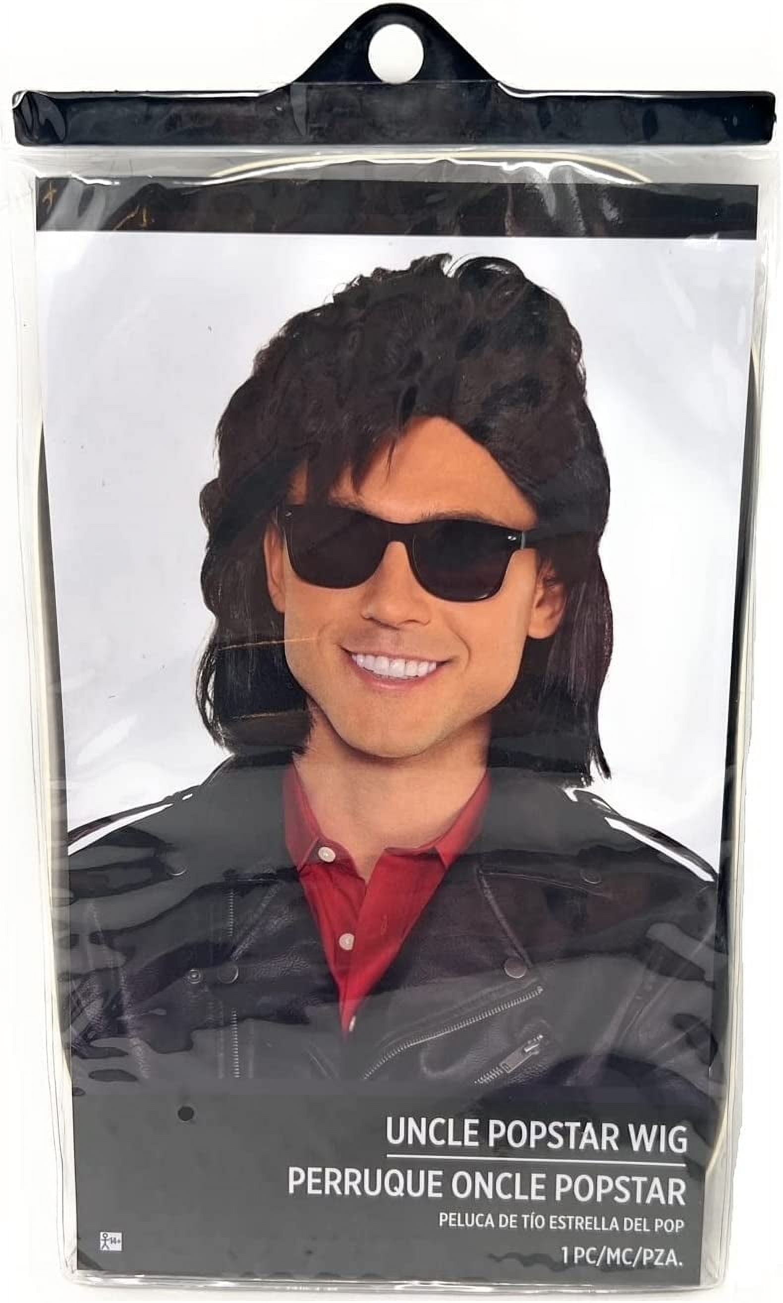 Popstar Costume Wig | Black | 1 Pc. - Walmart.com