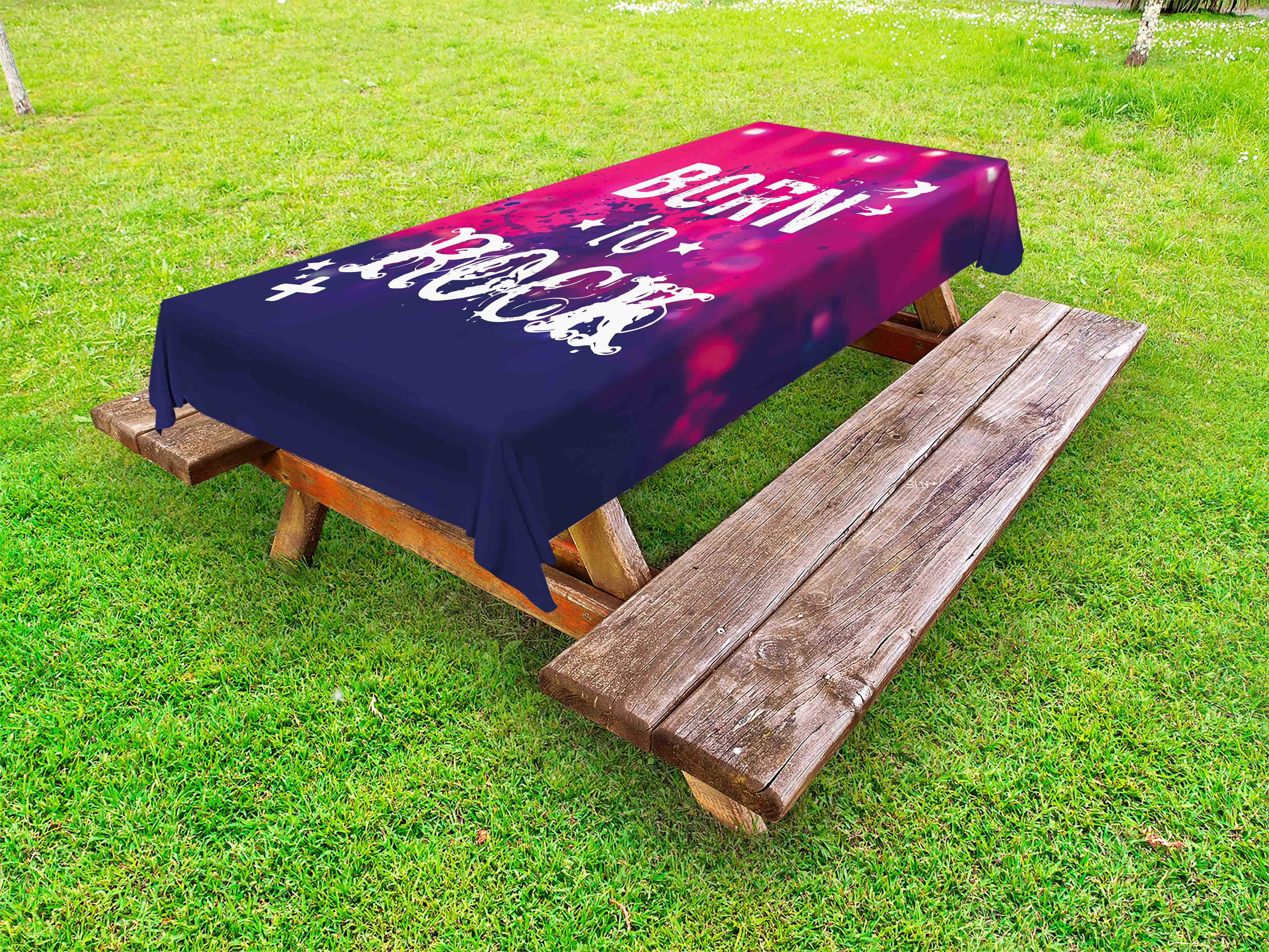 Popstar Party Outdoor Tablecloth, Blurred Splashy Rock Concert Stage ...