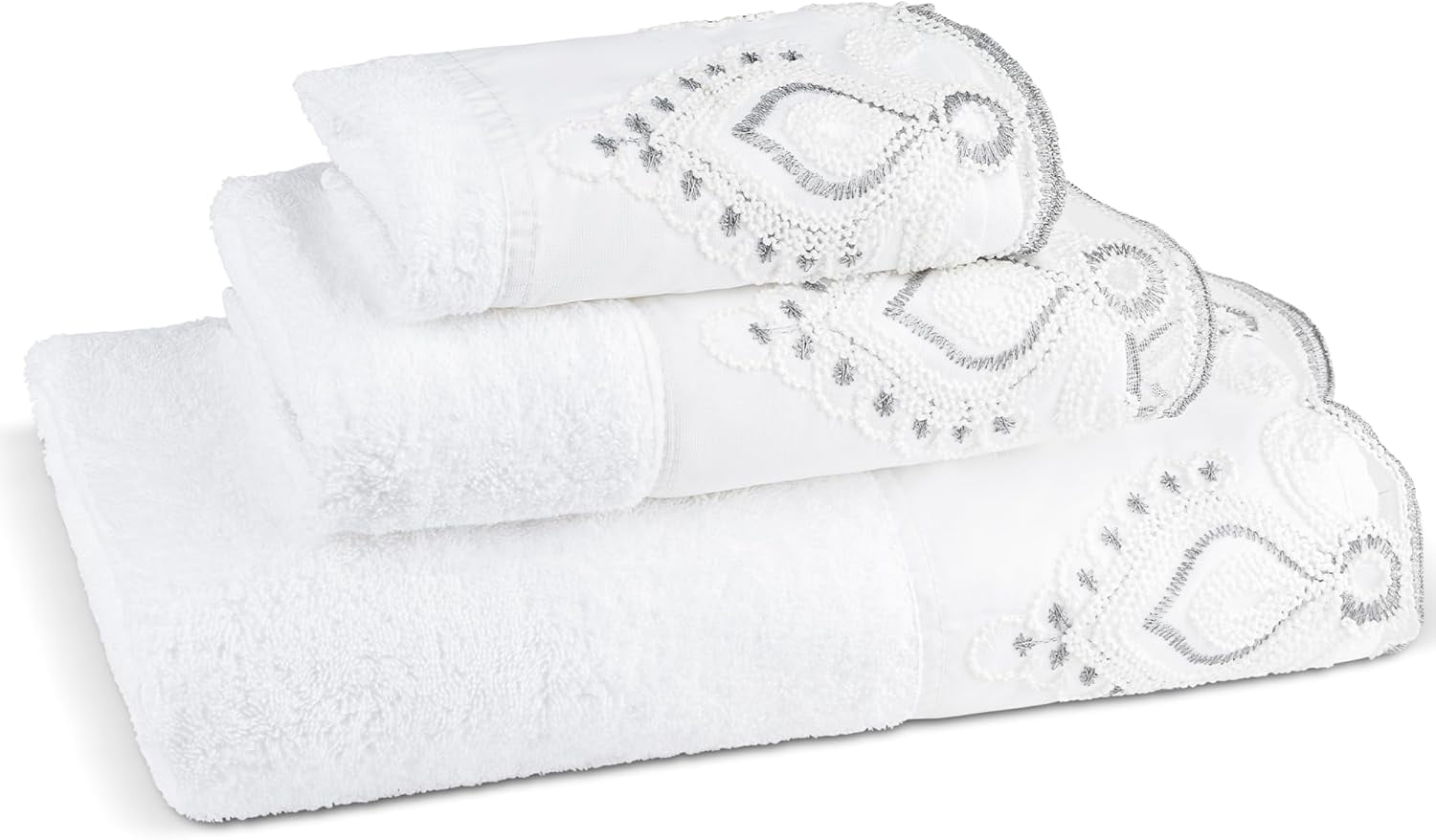 Popular Bath Monaco 3-Piece Towel Set Color: White Size: N/A - Walmart.com