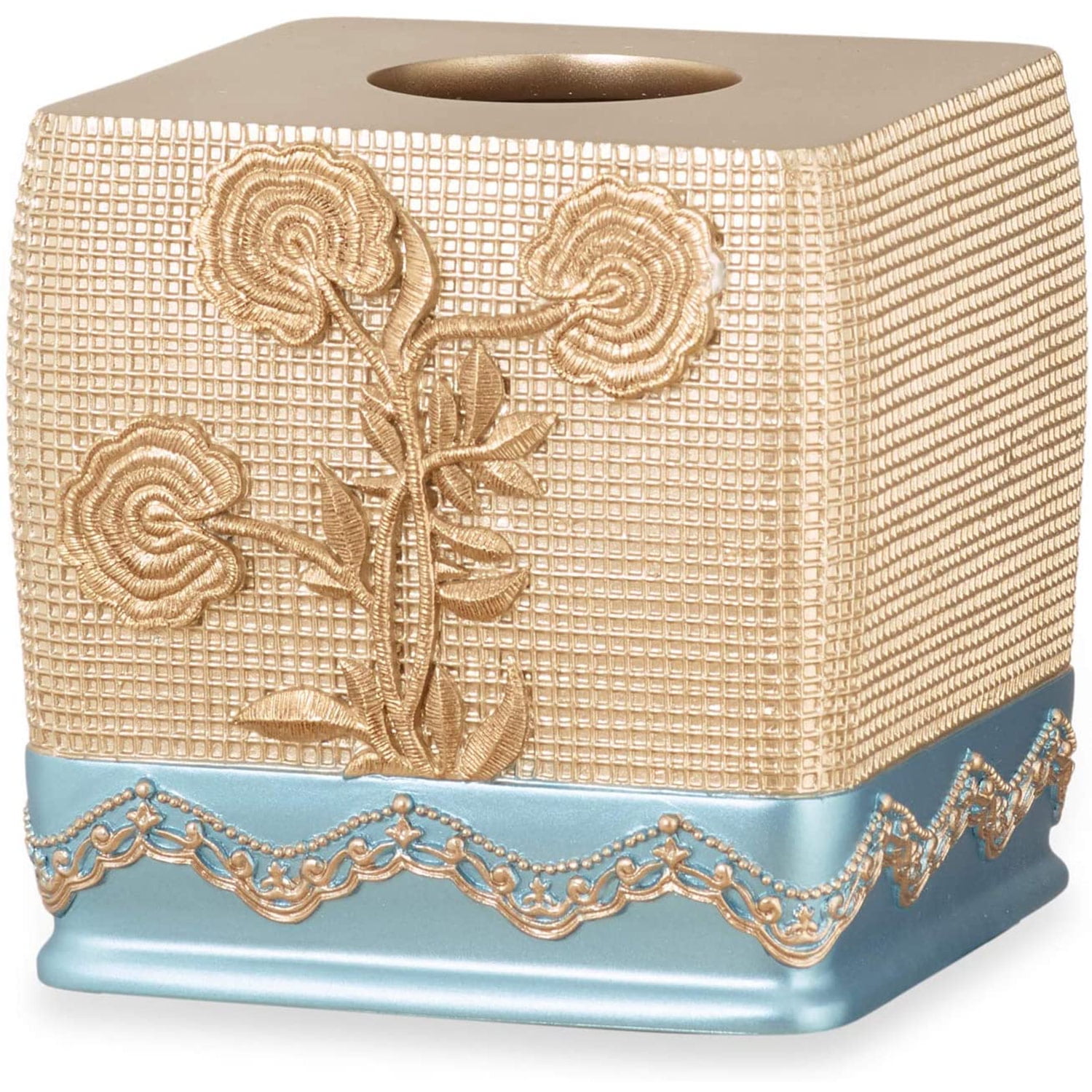 Popular Bath Ombre Rose Tissue Box, Blue - Walmart.com