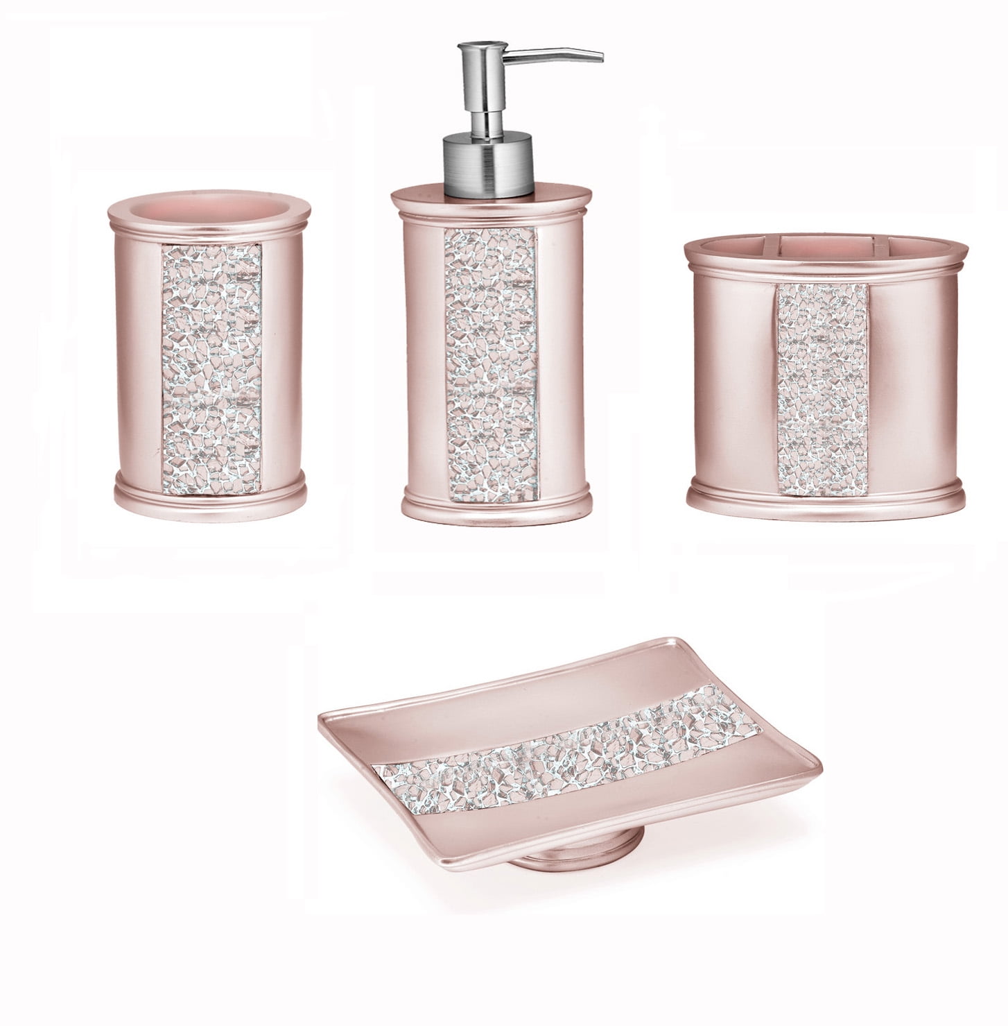 Popular Bath Sinatra Bling Collection 4-Piece Bathroom Canister Set ...