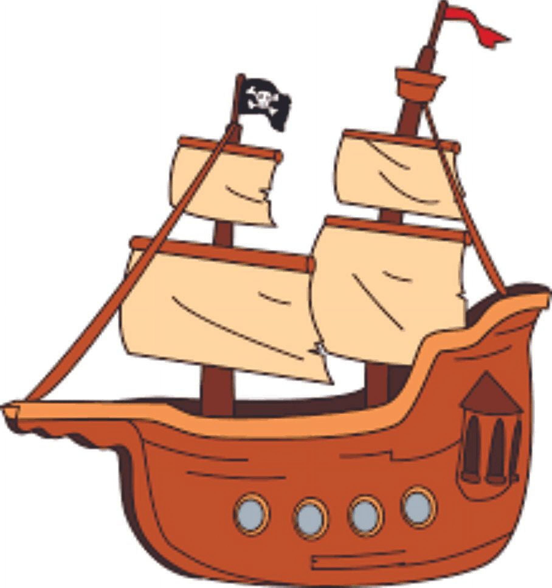 Popular Colorful Pirate Ship Wall Decals - Boys Room Pirates Ships Kids ...