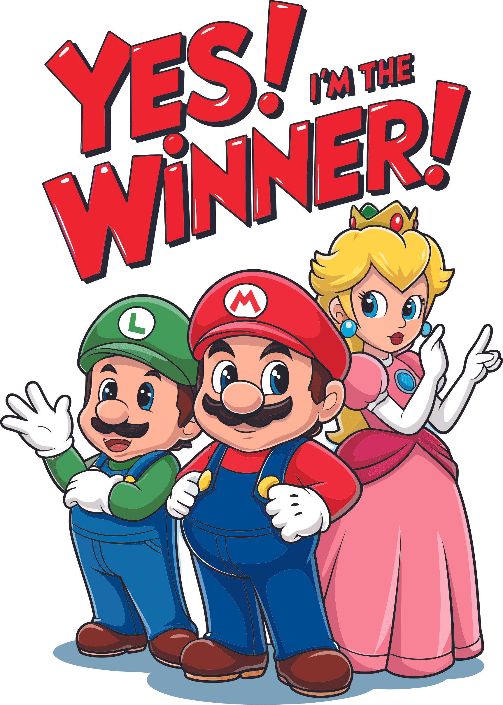 Popular Decal Yes I'm the Winner Adventurous Quote Bowser Mr. Toad ...