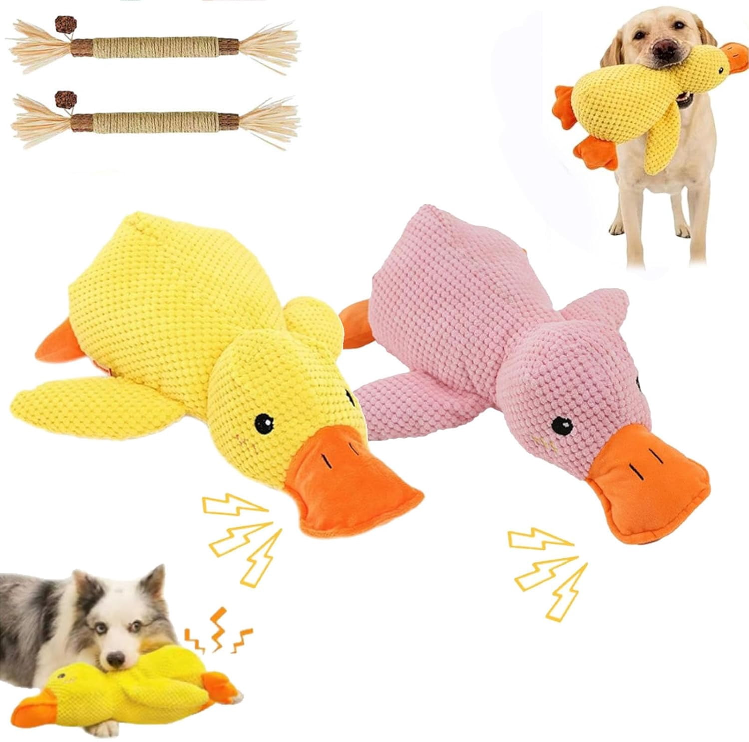 Popular Dog Duck Toy, Large Stuffed Duck Plush with Quack & Crinkle ...