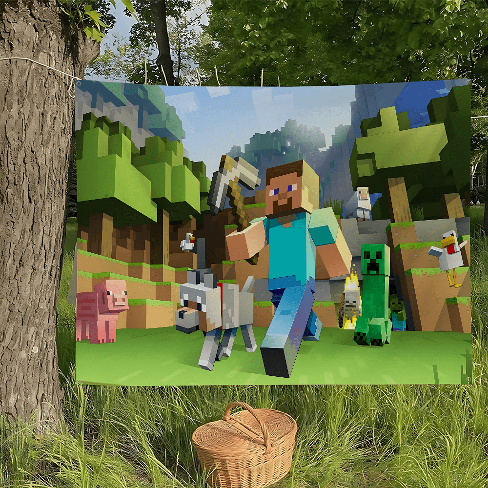 Popular Game M-Minecraft-T Retro Flags Multiple Choice Living Studio ...