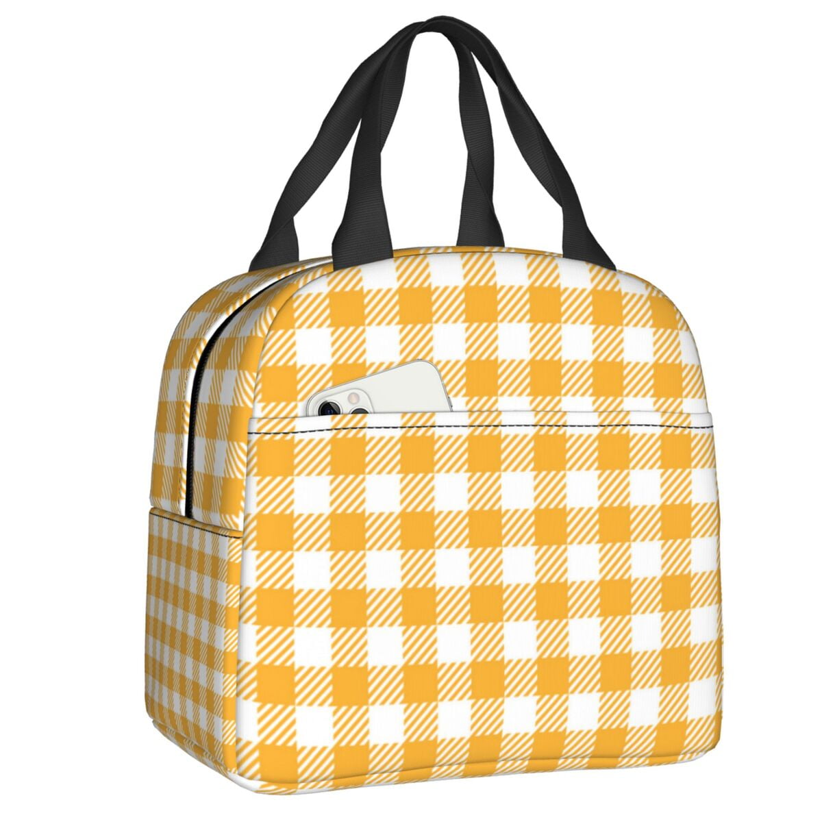 Popular Gingham Lunch Box for Women Leakproof Geometric Checkered Plaid ...