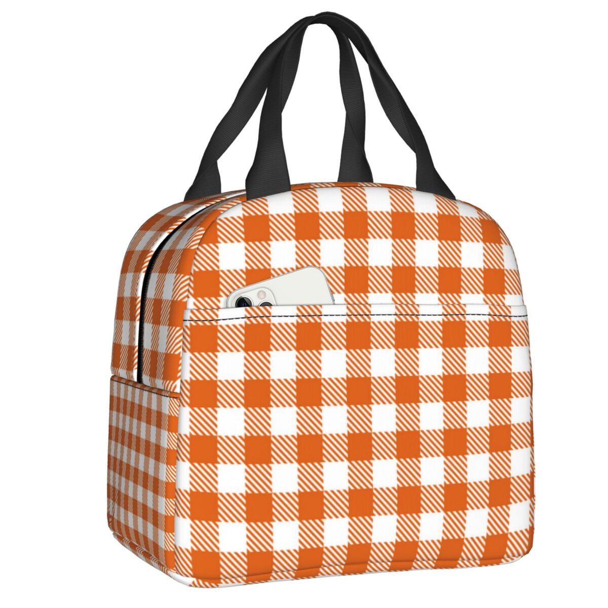 Popular Gingham Lunch Box for Women Leakproof Geometric Checkered Plaid ...