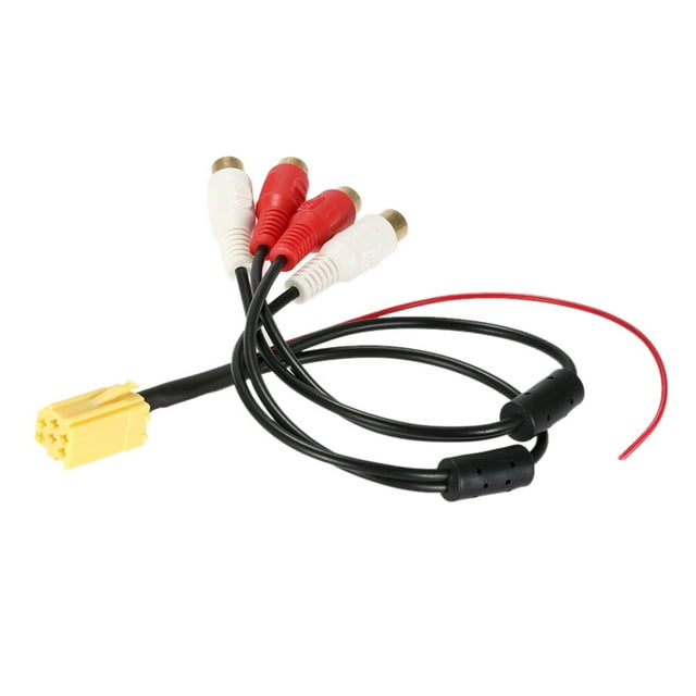 Popular Mini 6 Pin ISO Adapter Aux Line Out 4 Chinch Kabel 4 RCA Plug ...