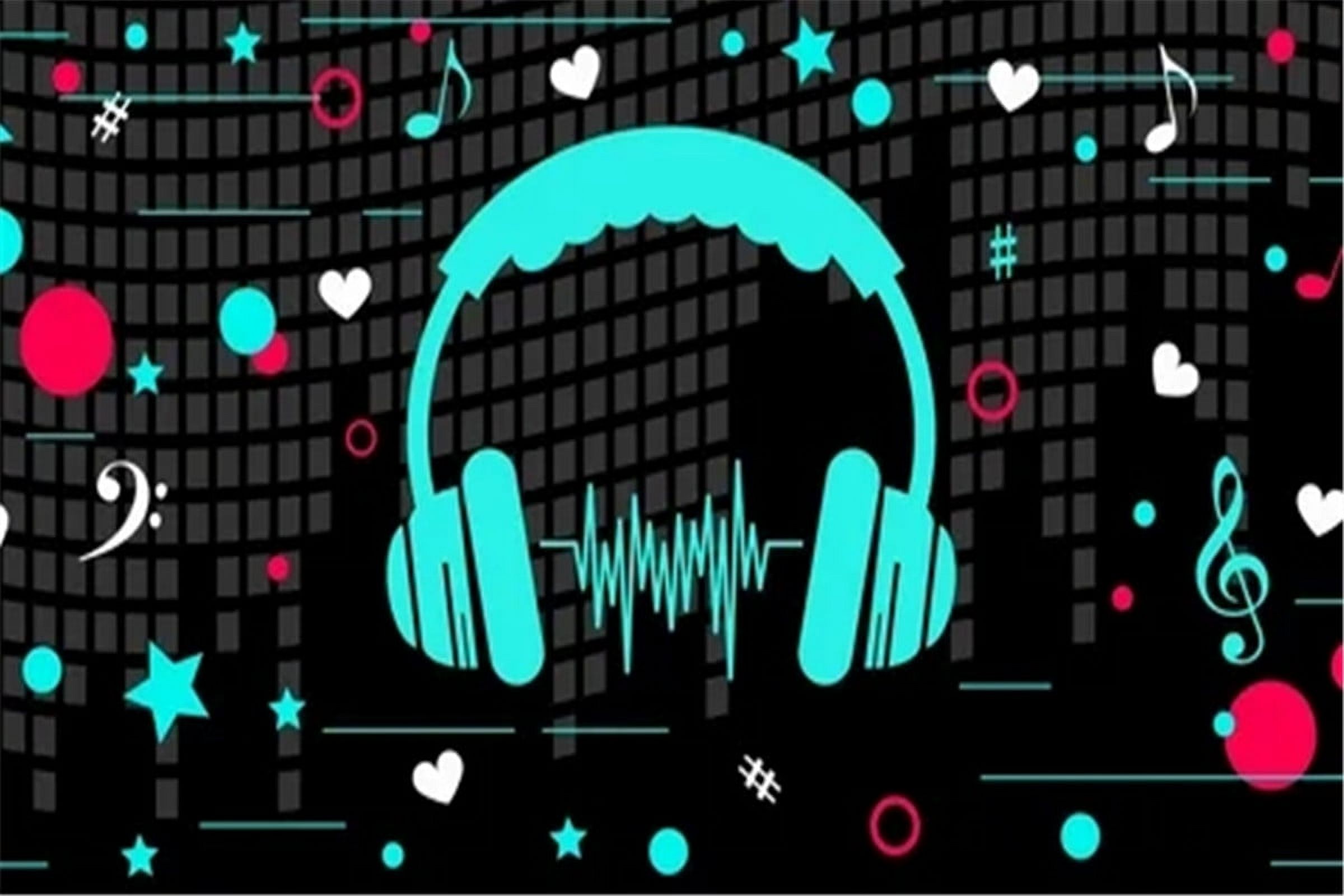 Popular Musical Theme Photography Backdrop Happy Birthday Party ...