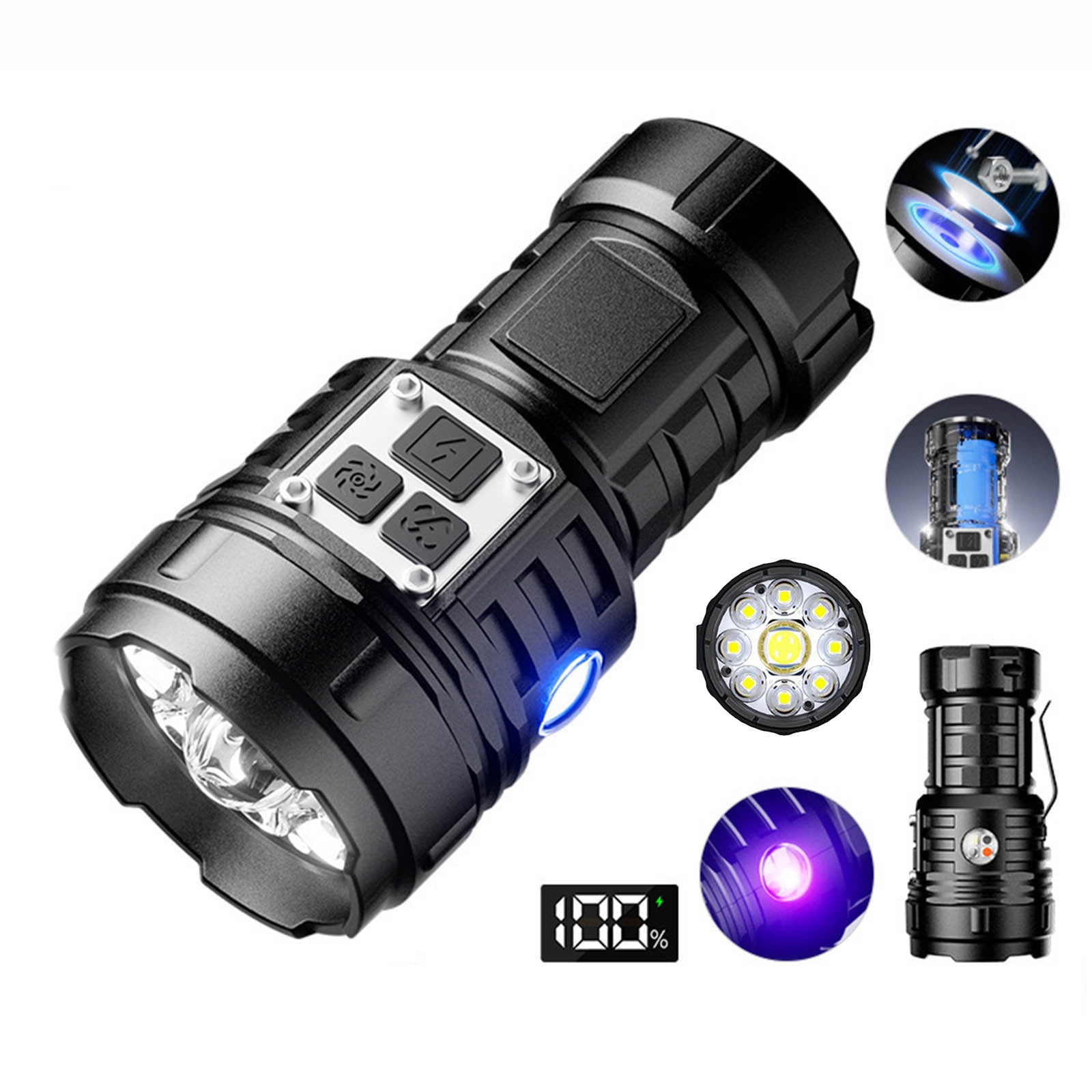 Popular Pick Usloyux 500 Lumens Rechargeable Flashlight – 17 Light ...