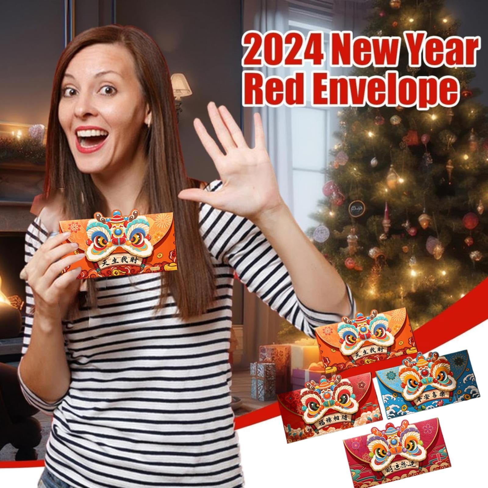 Popular Pick! Zhouzou 4*Red Envelope4 Pack Chinese New Year Red ...