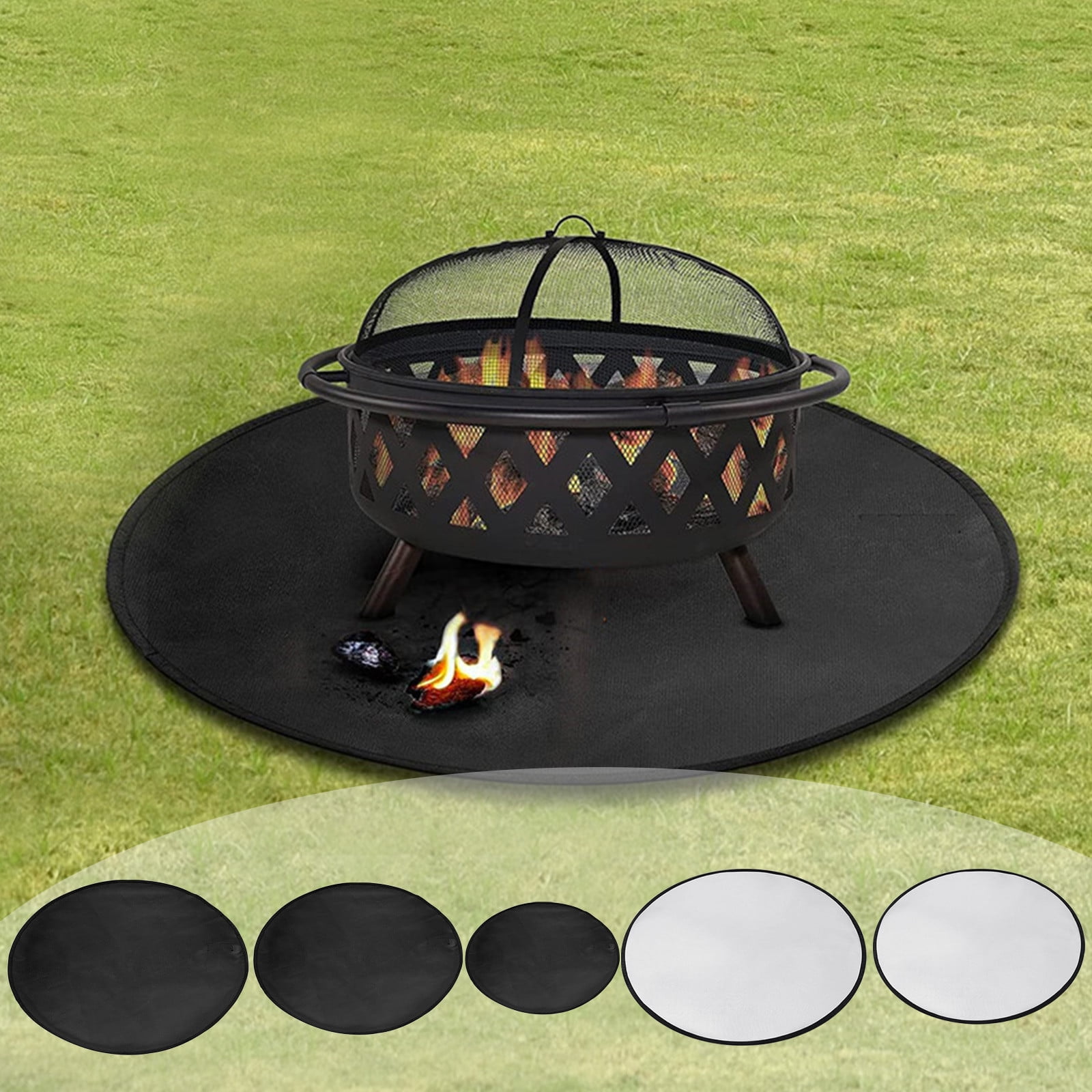 Popular Picks, 24 - inch Aluminium - coated Fire Mat, Circular Heat ...