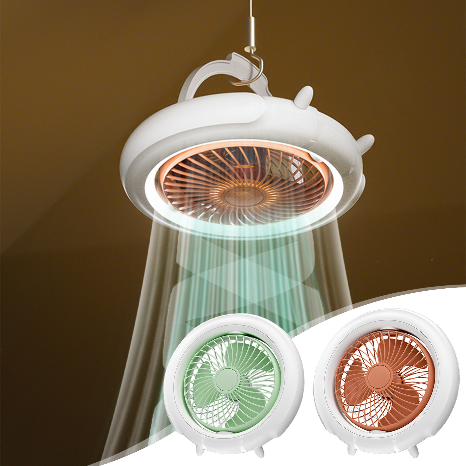 Popular Picks, Ceiling Fan, LED Low Profile, Enclosed Light, USB ...