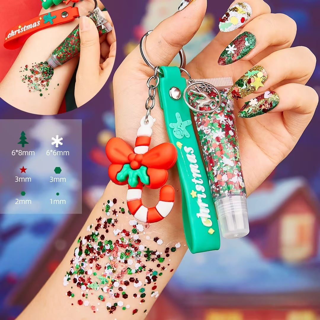 Popular Picks,Christmas Makeup Gel Sequins Glitter Powder Gel Glitter ...
