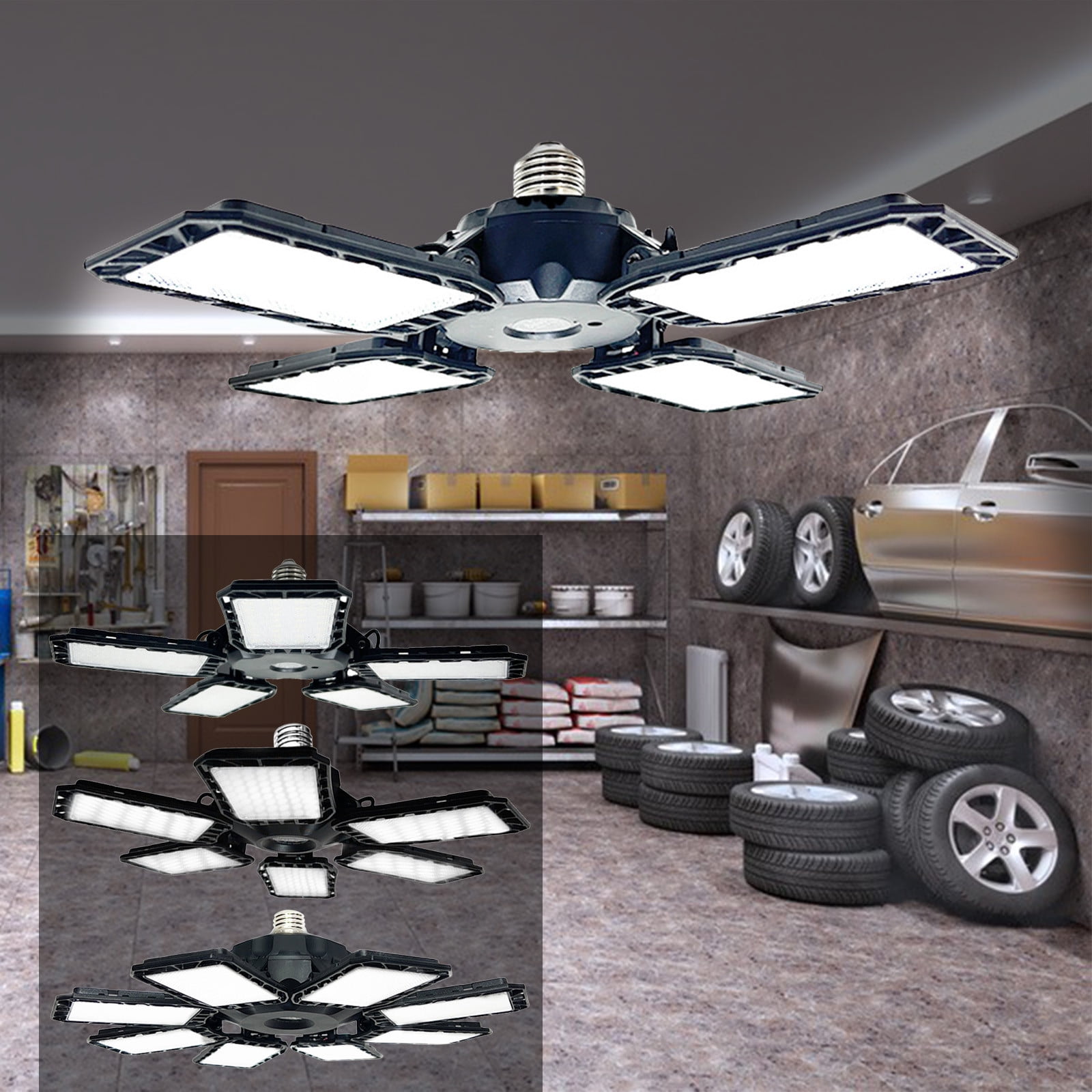 Popular Picks, Deformable LED Garage Lights, Adjustable Ceiling Lights, E26/E27 Socket, for ...