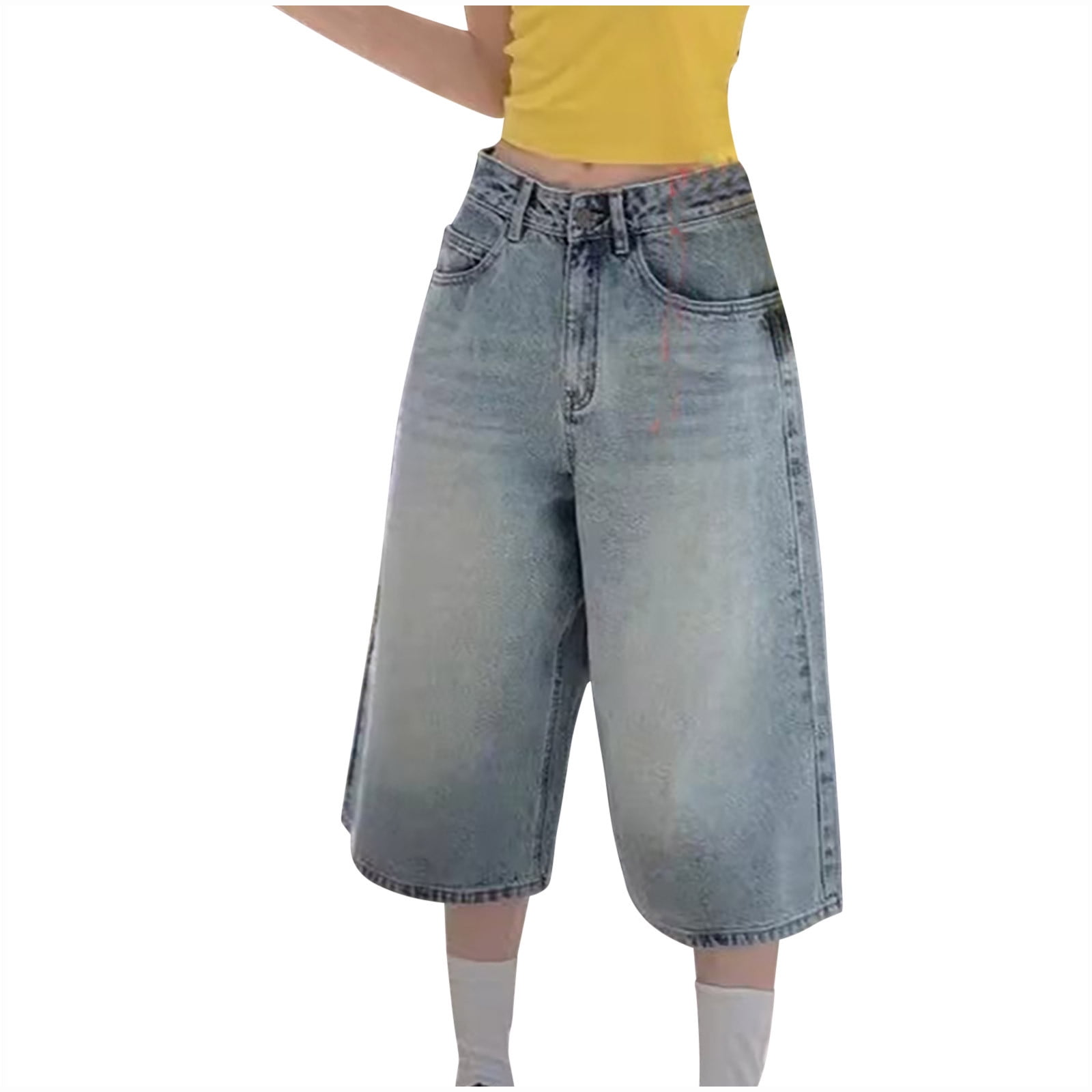 Popular Picks, Denim Shorts, High Waisted Casual Shorts, Loose Fit ...