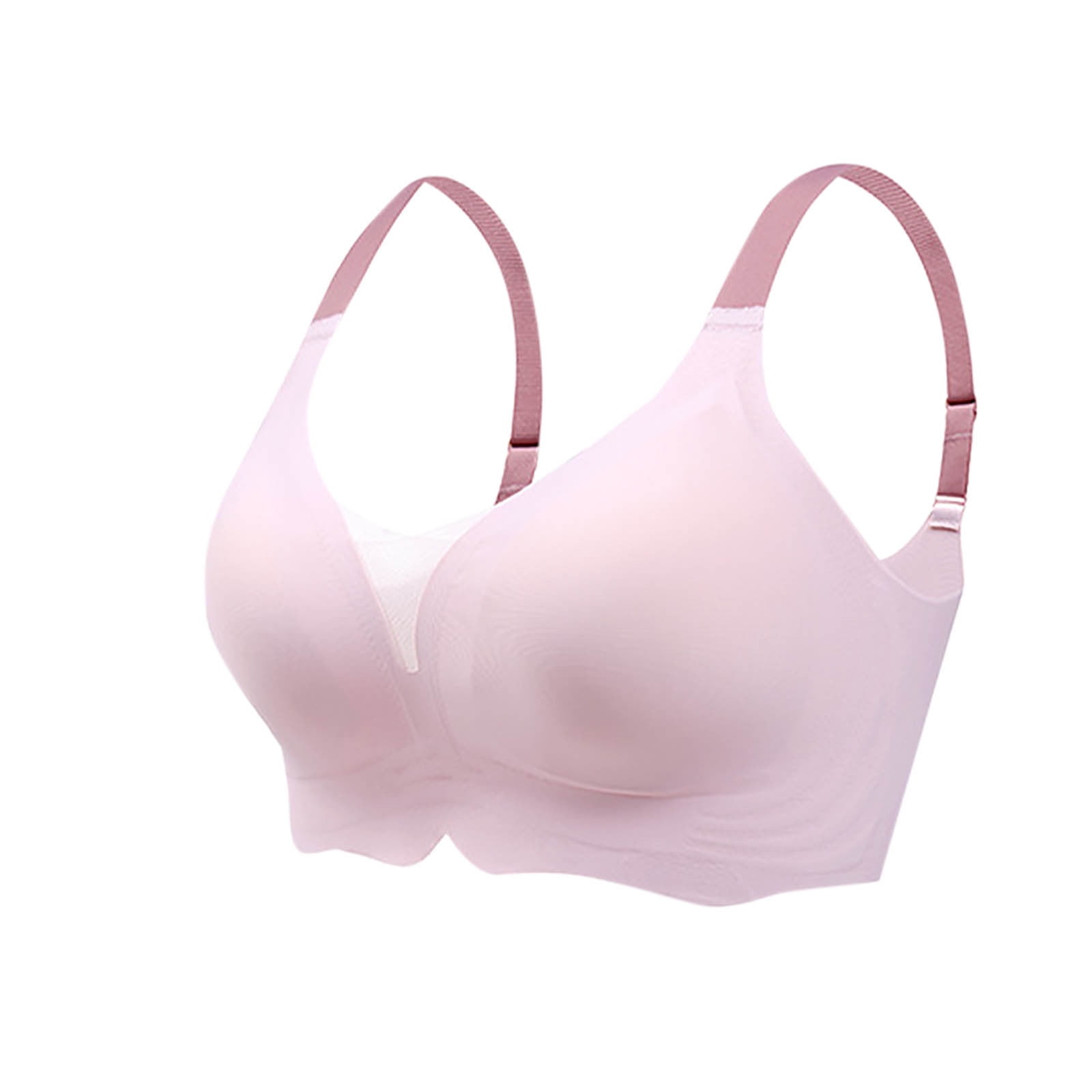 Popular Picks, Fashion Women Large Size Bra, Solid Color Wave Lace, Wireless Soft Support, Daily ...