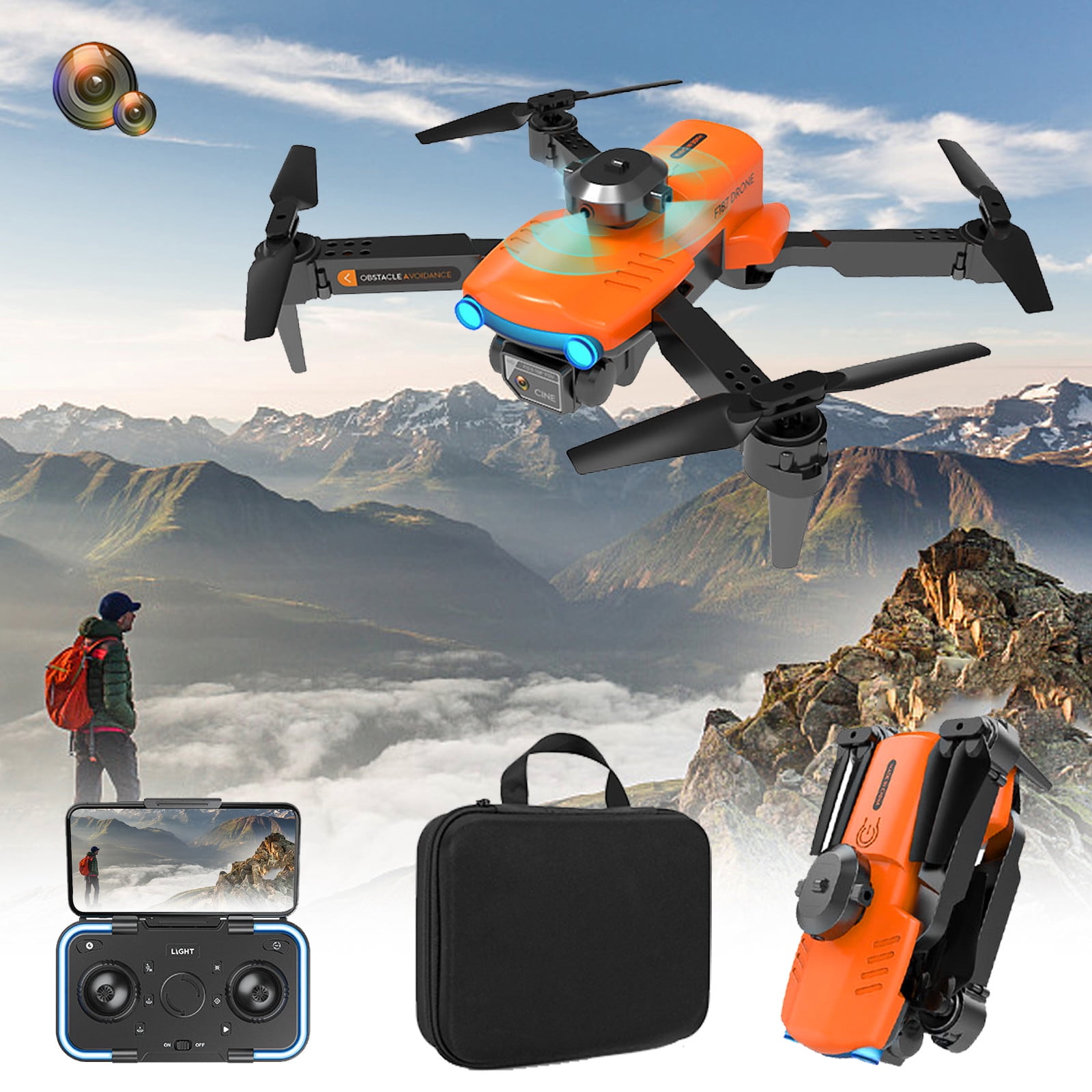 Popular Picks, Foldable FPV Drone, 1080P WiFi Camera, Gesture Control ...