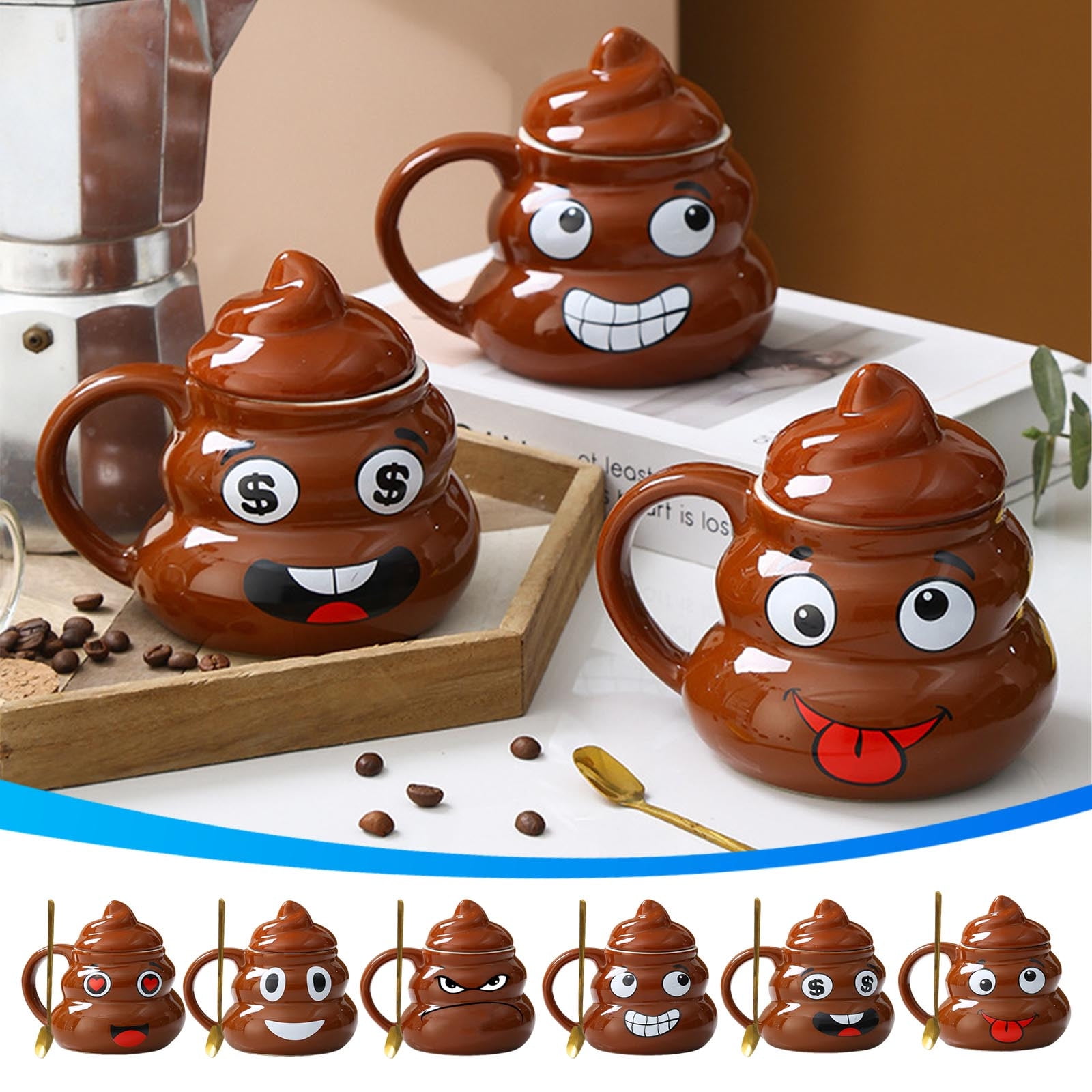 Popular Picks, Funny Ceramic Poop Coffee Cup, Odd Shaped Mugs ...