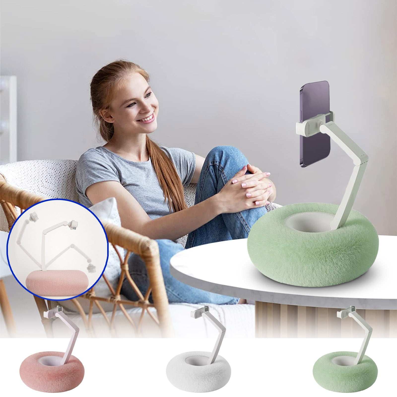 Popular Picks, Furry Bowl Stand, Adjustable Phone Stand, Universal ...