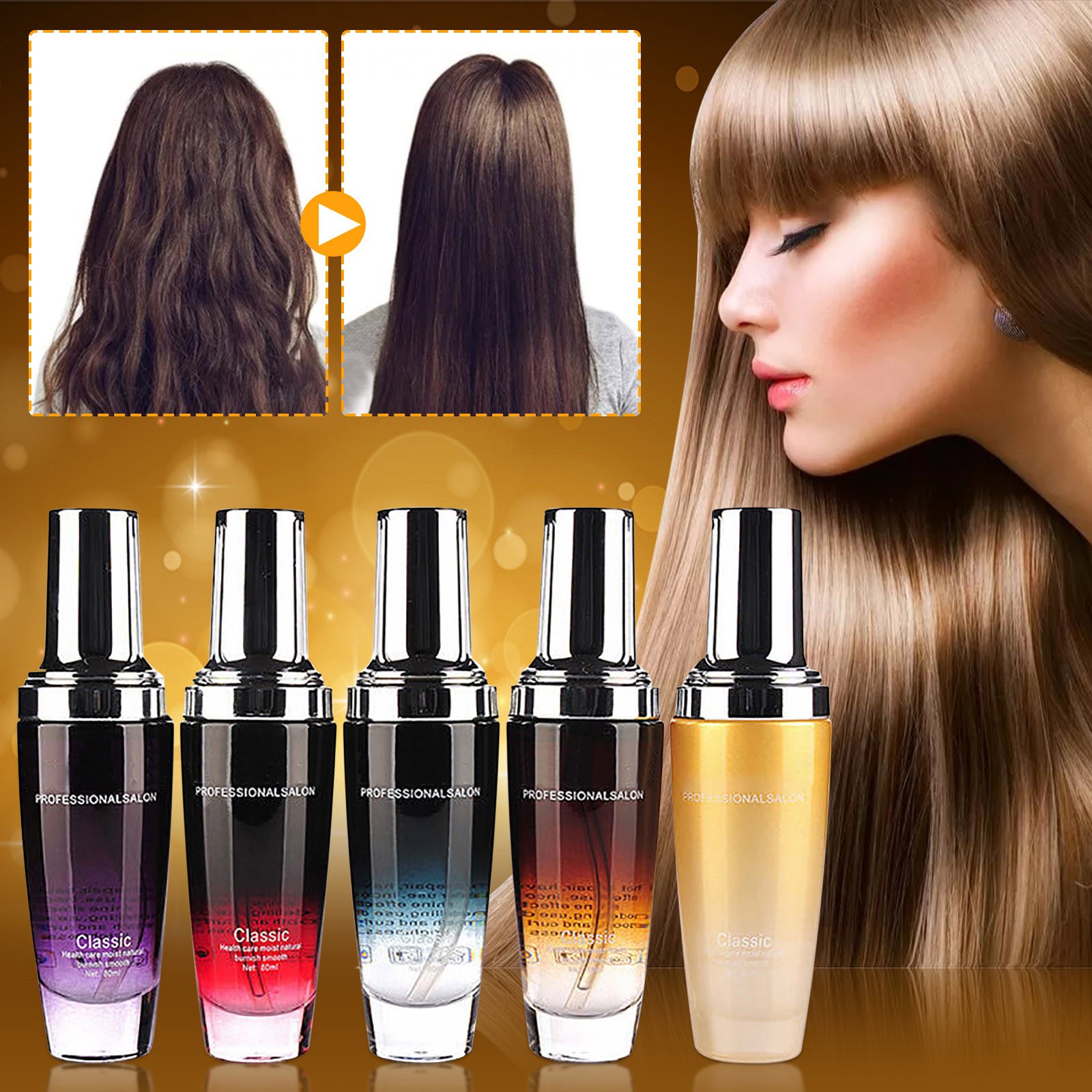 Popular Picks, Hair Nourishing Oil, 80ml Leave-In Conditioner, Tip Moisturizer, Shine ...