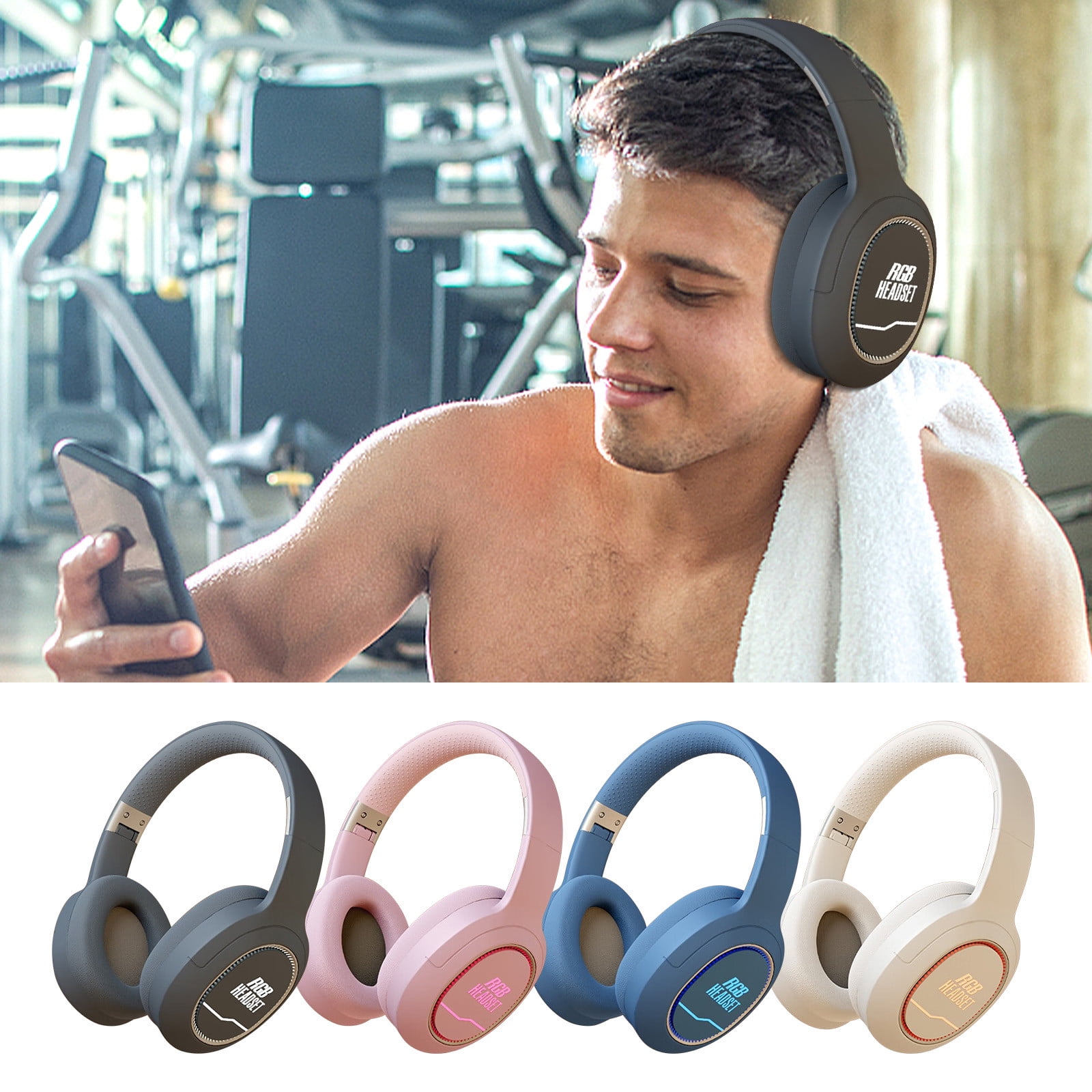 Popular Picks, Headworn Bluetooth 5.3 Wireless Headphones,HD Call,Intelligent Noise Reduction ...