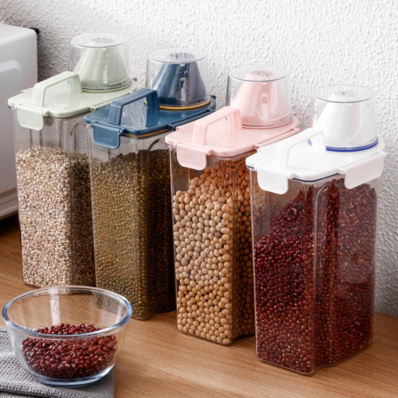Popular Picks, Plastic Transparent Tank, Food Storage Barrel for Rice ...