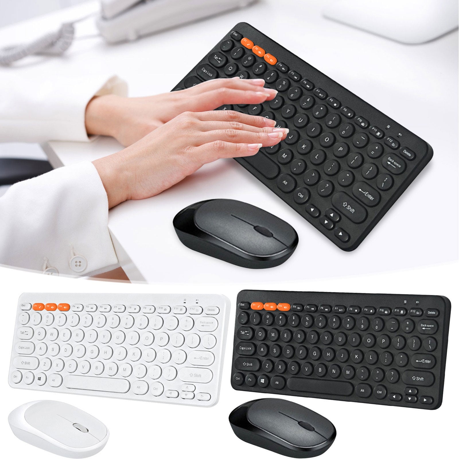 Popular Picks, Silent Keyboard, Wireless Mouse Set, Portable, Office ...
