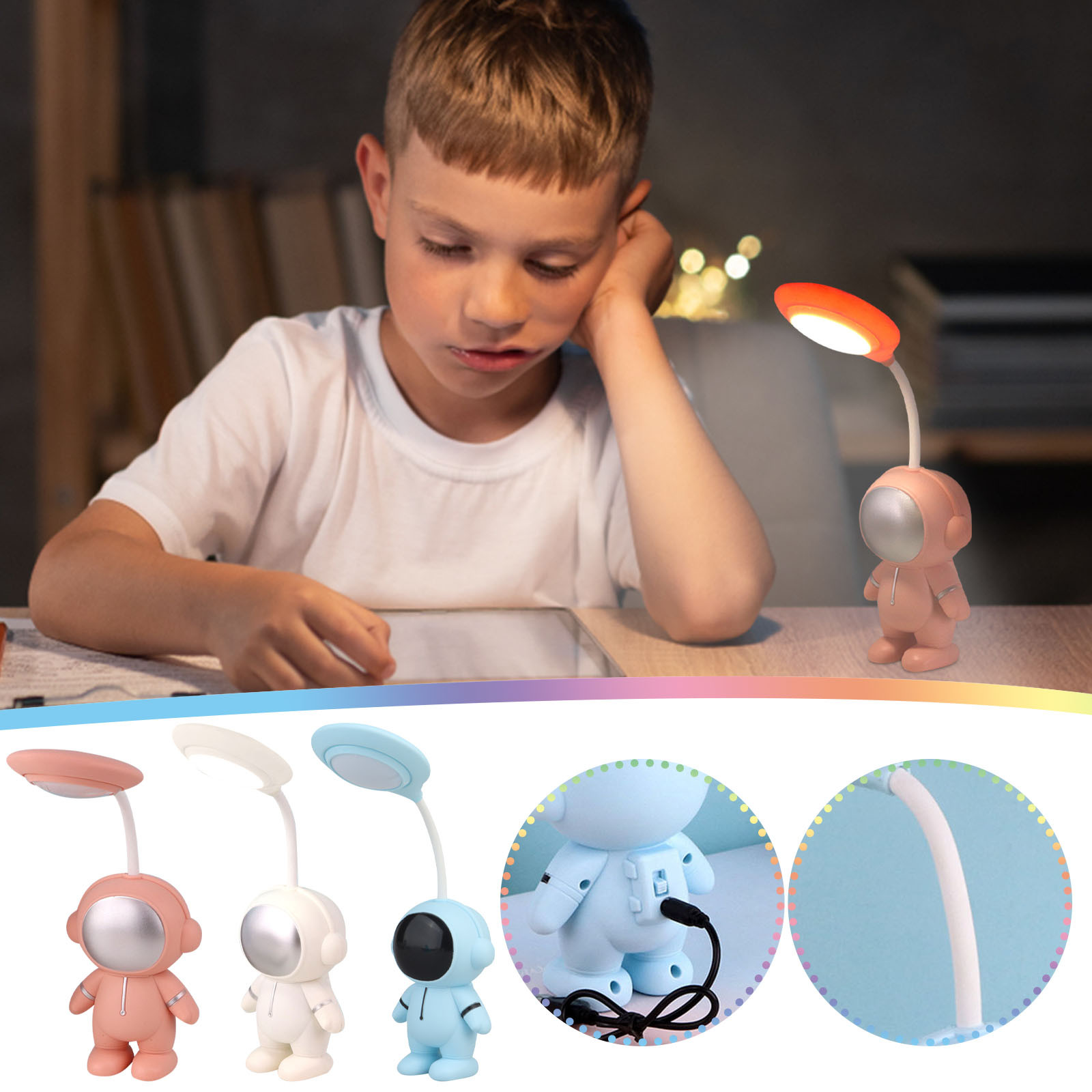 Popular Picks, Space LED Desk Lamp, Modern Study Lamp, Dimmable LED ...