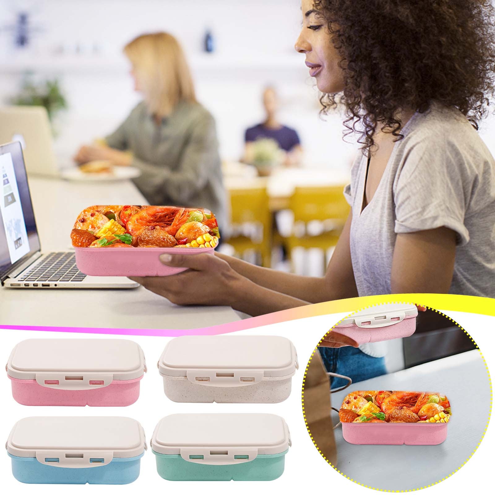 Popular Picks, Straw Lunch Box, Portable and Microwaveable Lunch Box ...