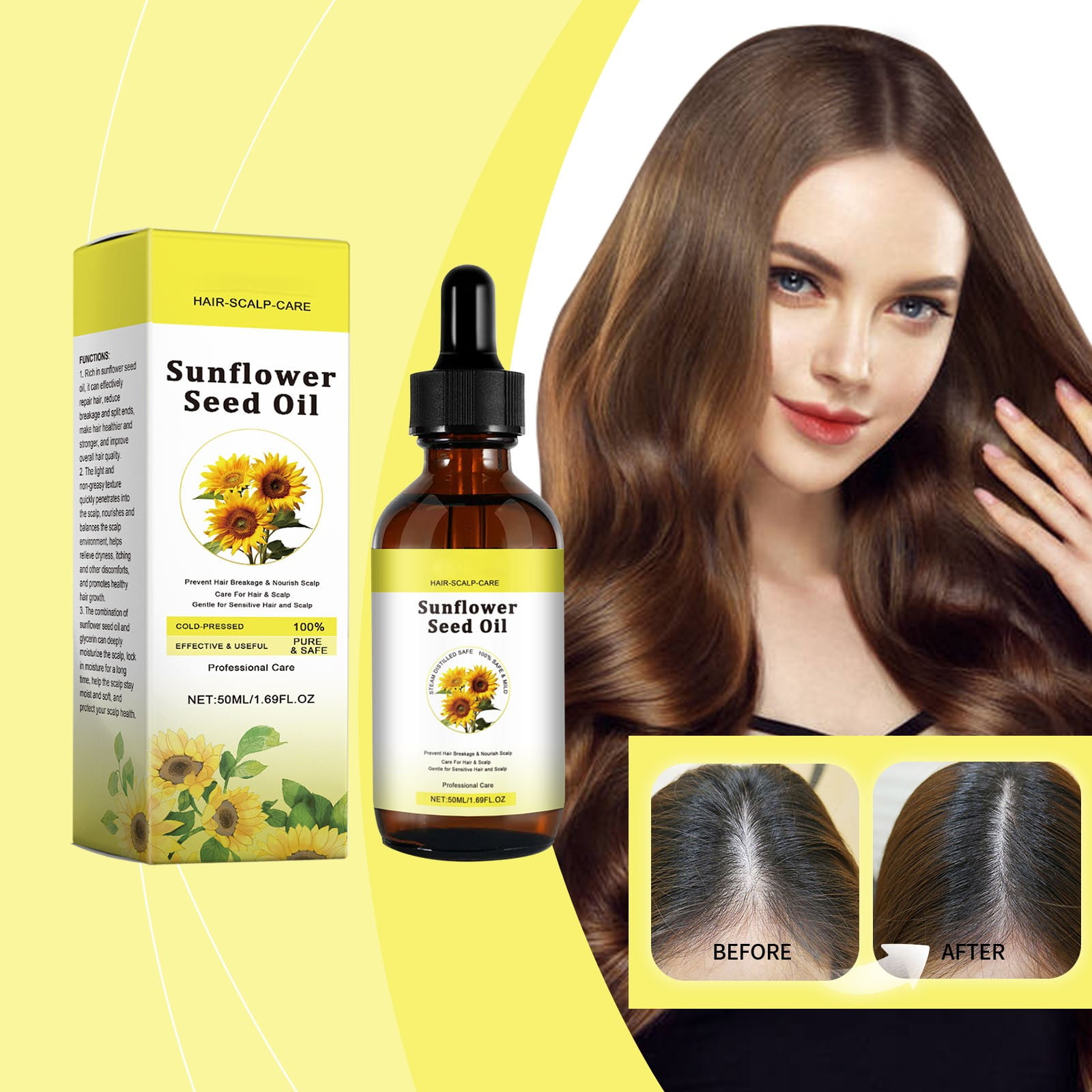 Popular Picks, Sunflower Seed Oil Hair Nourishing Oil-Deep Moisture ...