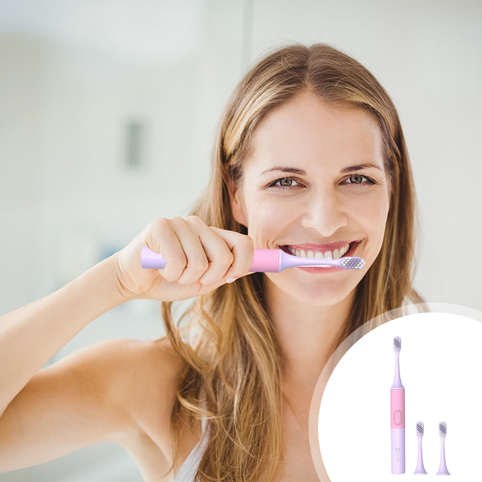 Popular Picks, Toothbrush Smart Timer Ipx7 Water Vibration, Low Noise Portable, for Bathroom, 3 ...