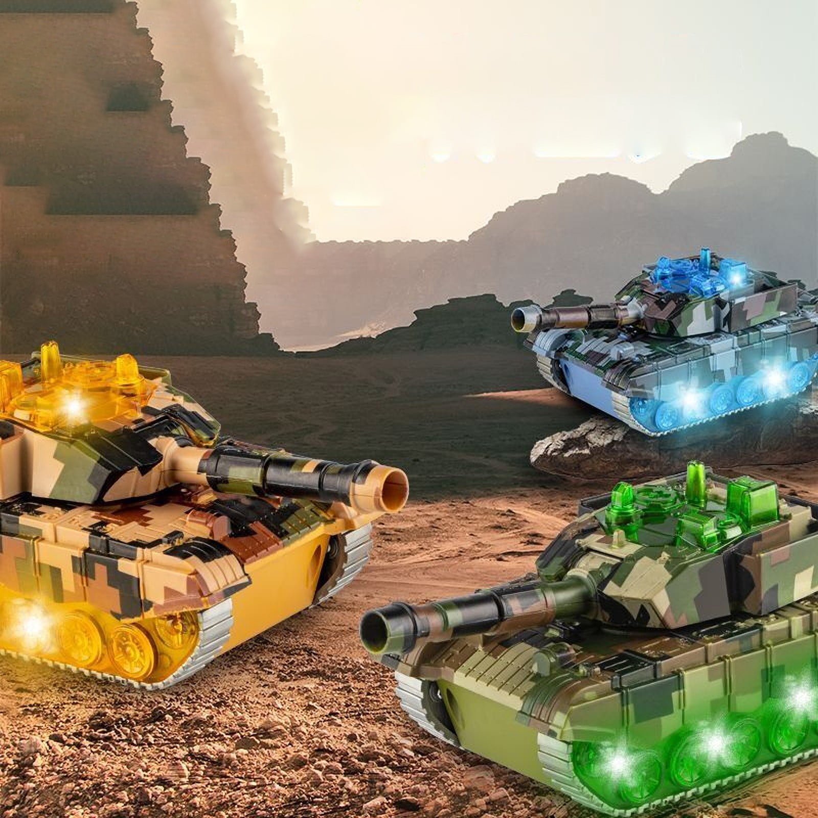 Popular Picks, Toy Military Tank, Small Plastic Tank, Light & Sound ...