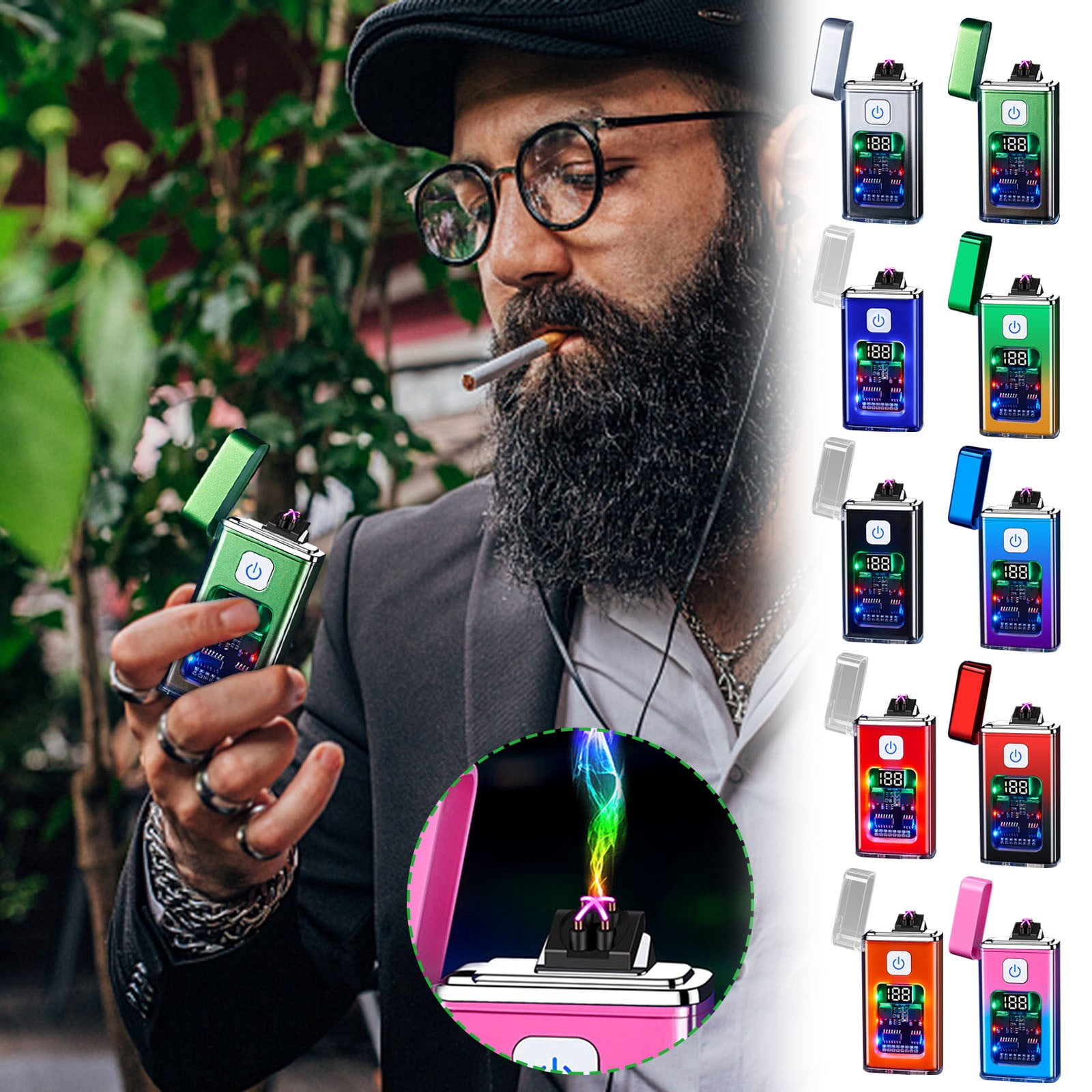 Popular Picks, Transparent Induction Double Lighter, Type-C Fast ...