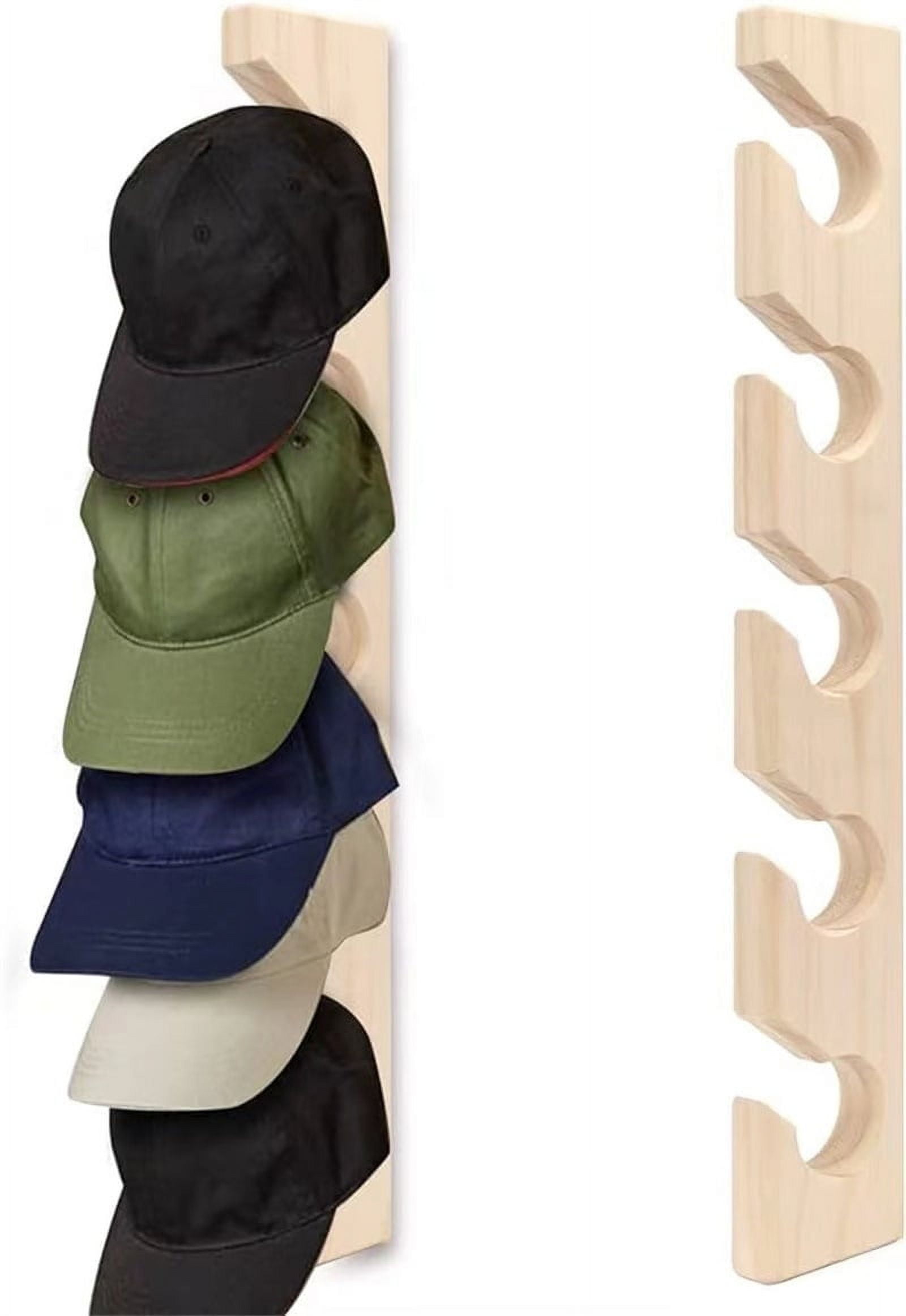Popular Picks, Vertical Wooden Hat Rack,Wall-Mounted Display for ...