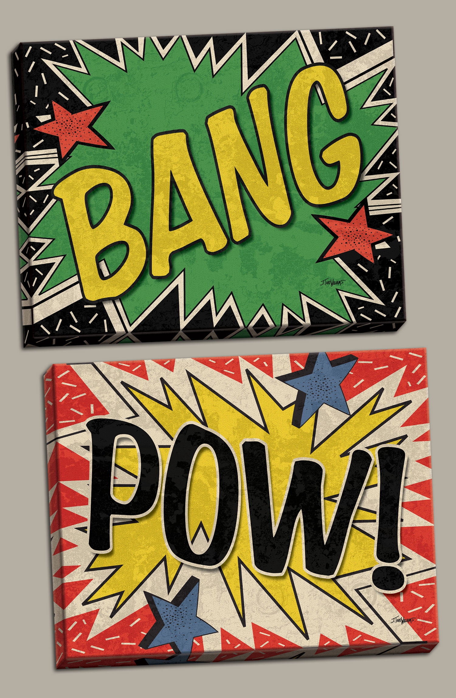 Popular Superhero Bang and Pow Poster Set, Perfect for a Kids Room or ...