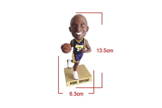 HG Bobble Head Photo Frame Basketball Player Figurine Resin 5.3 in x 2. ...